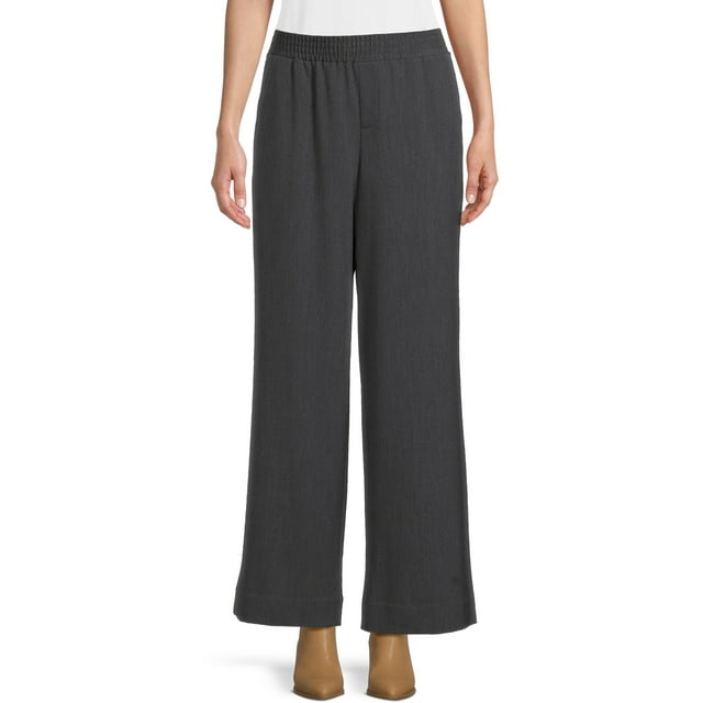 Time and Tru Women's Petite Wide Leg Pants, 28" Inseam for Petite ...