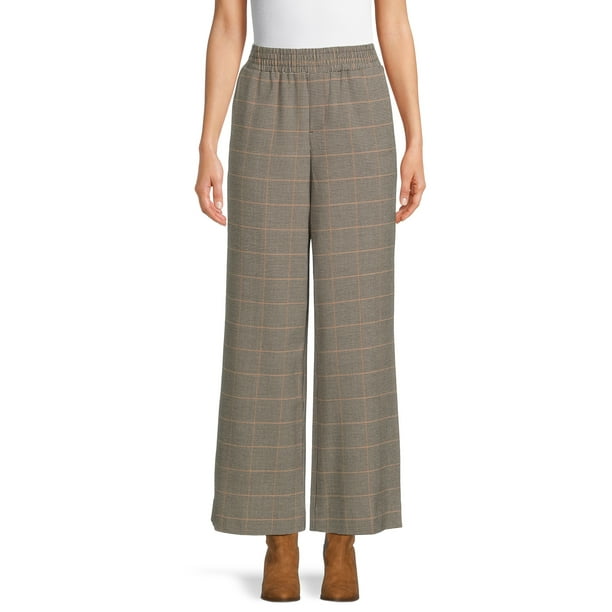 Time and Tru Women's Petite Wide Leg Pants, 28" Inseam for Petite ...