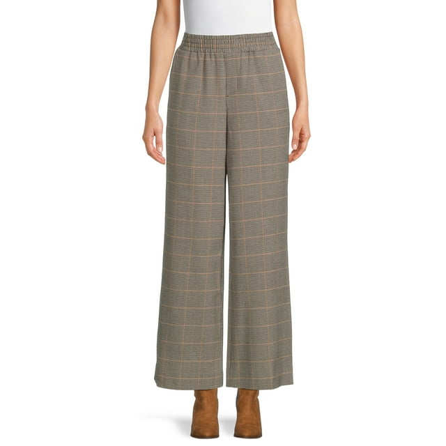 Time and Tru Women's Petite Wide Leg Pants, 28" Inseam for Petite ...