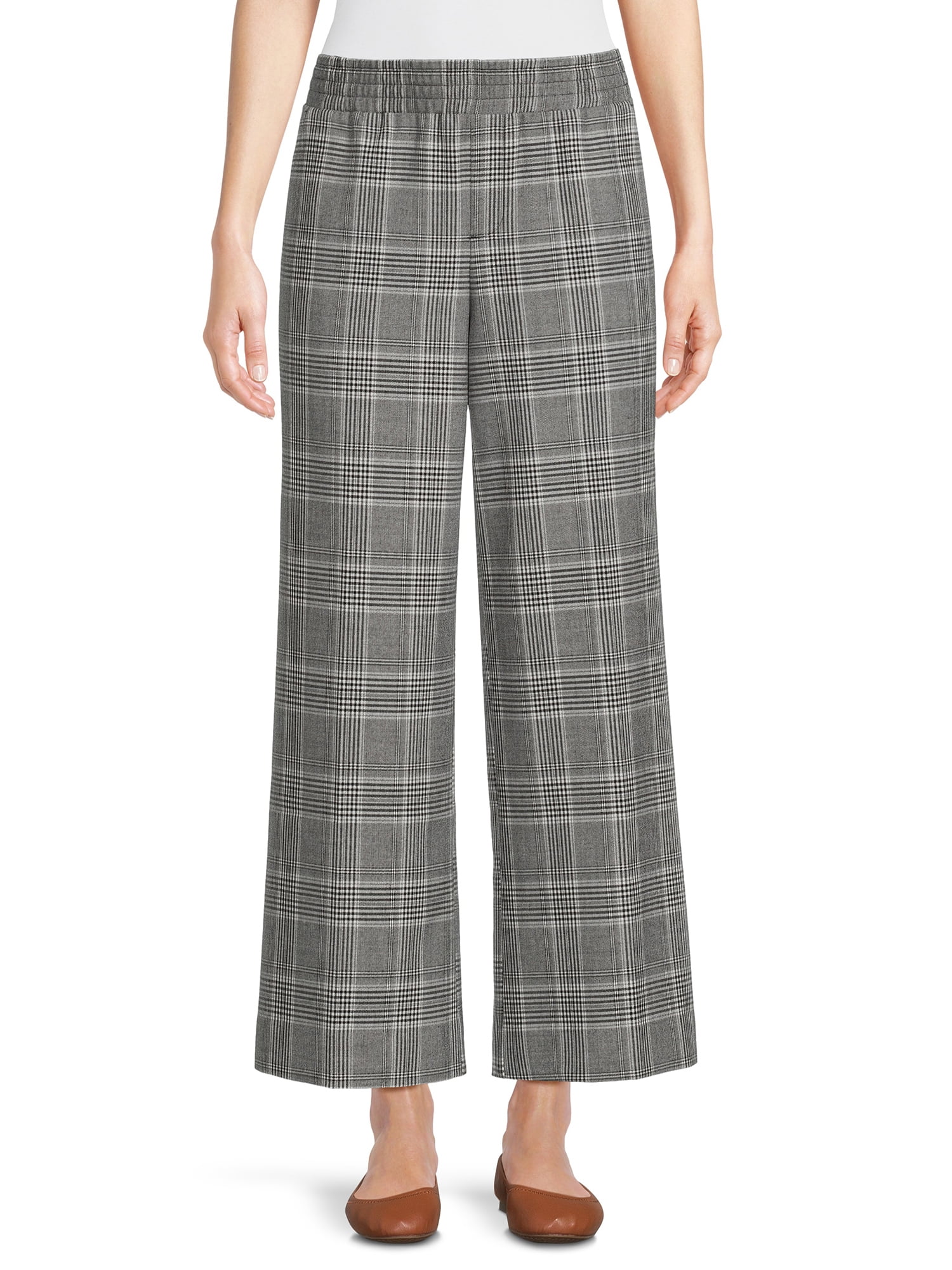 Time and Tru Women's Petite Wide Leg Pants, 28" Inseam for Petite ...