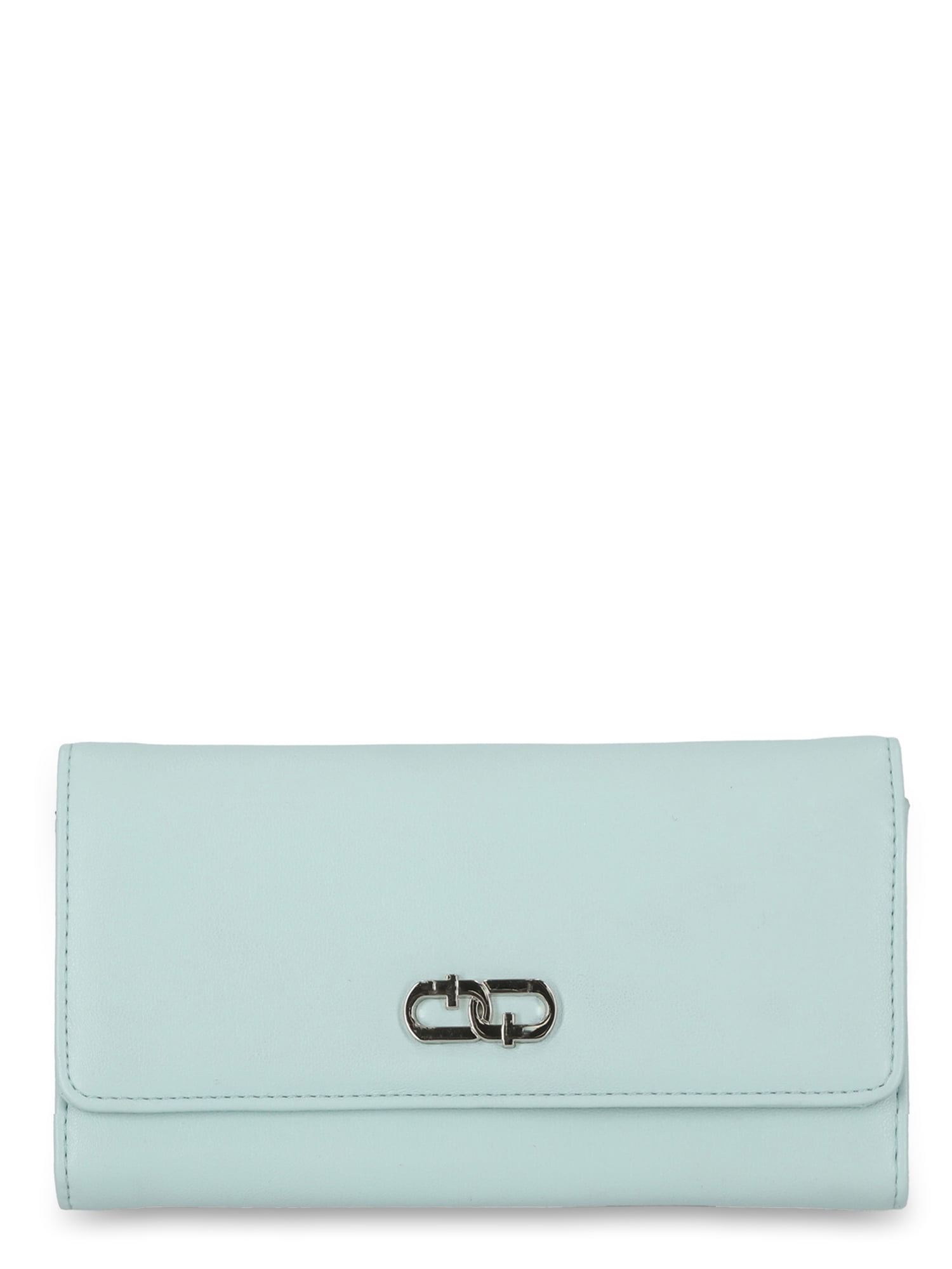 Time and Tru Piper Women's Traditional Continental Wallet, Light Blue ...
