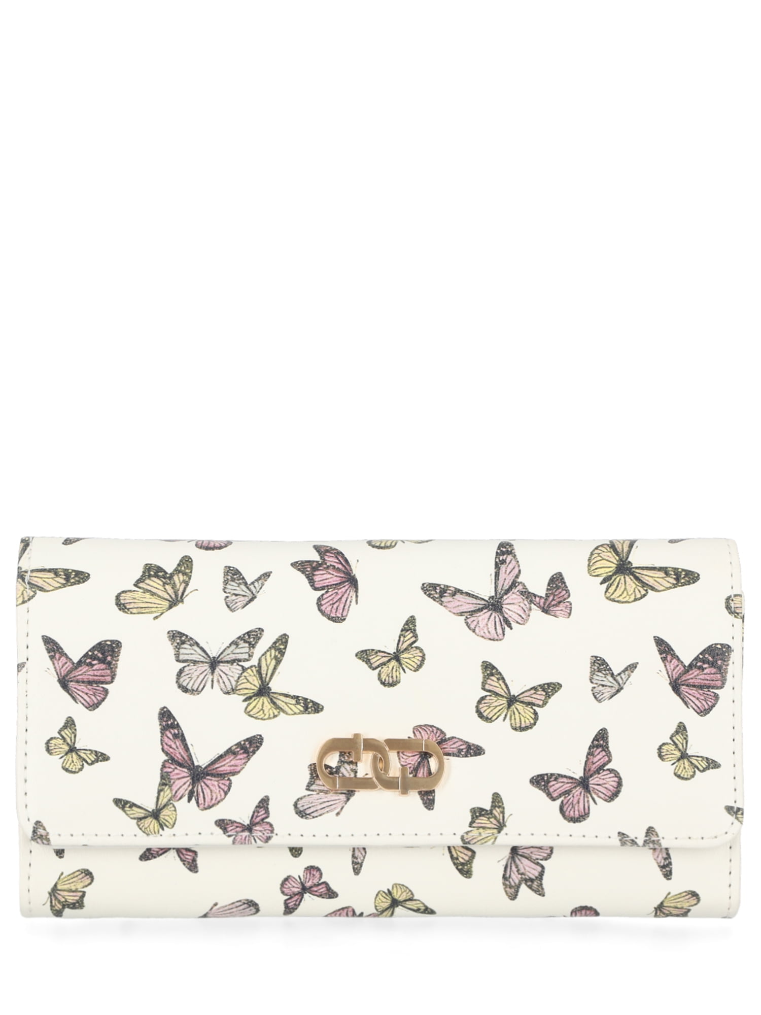 Time and Tru Women's Butterfly Print Piper Clutch Wallet with 11 Card ...