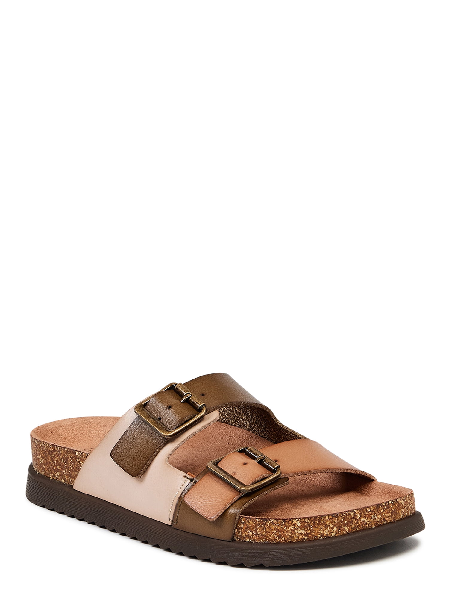 Time and Tru Women's Colorblocked Platform Sandals - Walmart.com