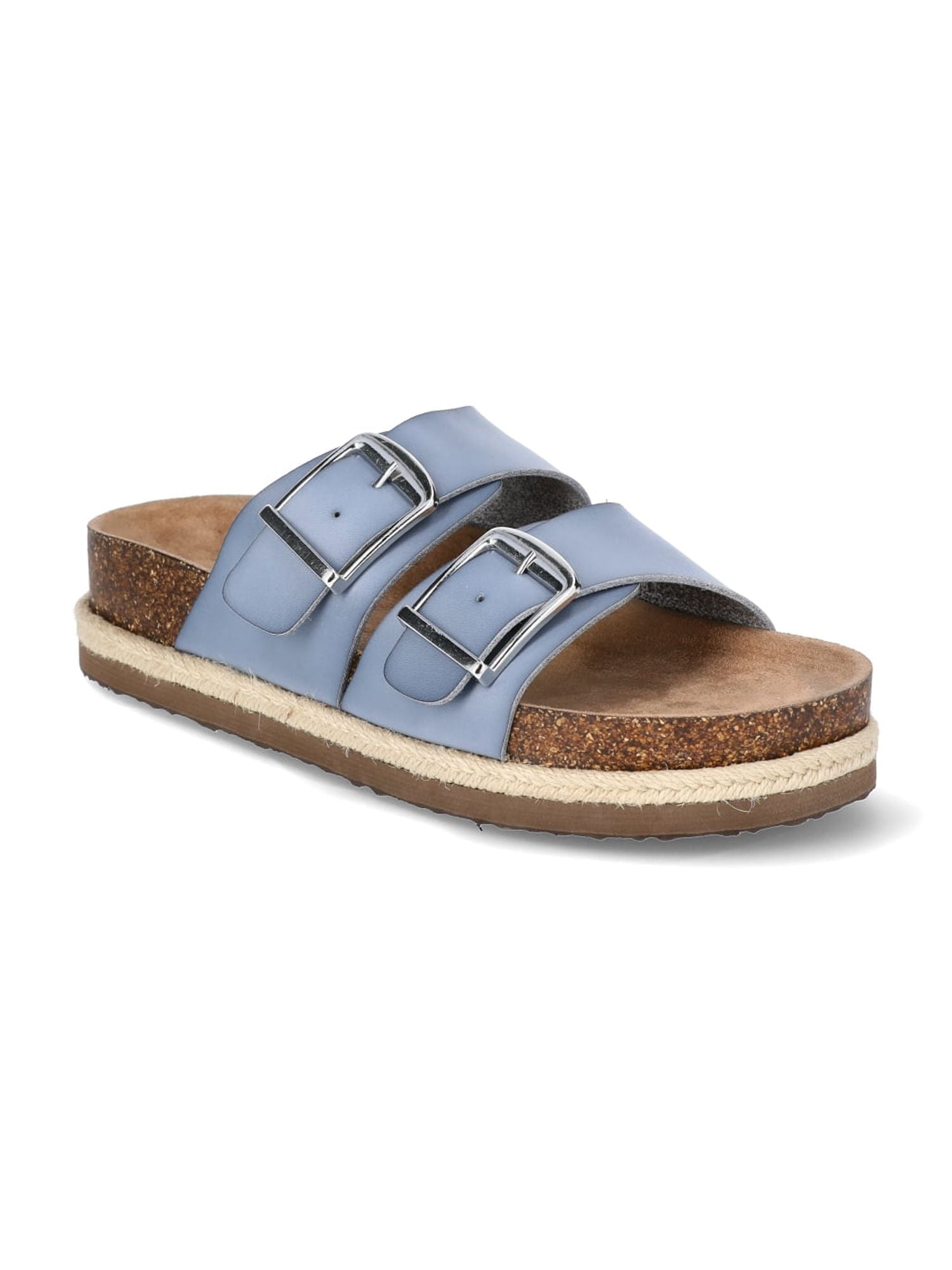 Time and Tru Women's Platform Footbed Slide Sandal - Walmart.com