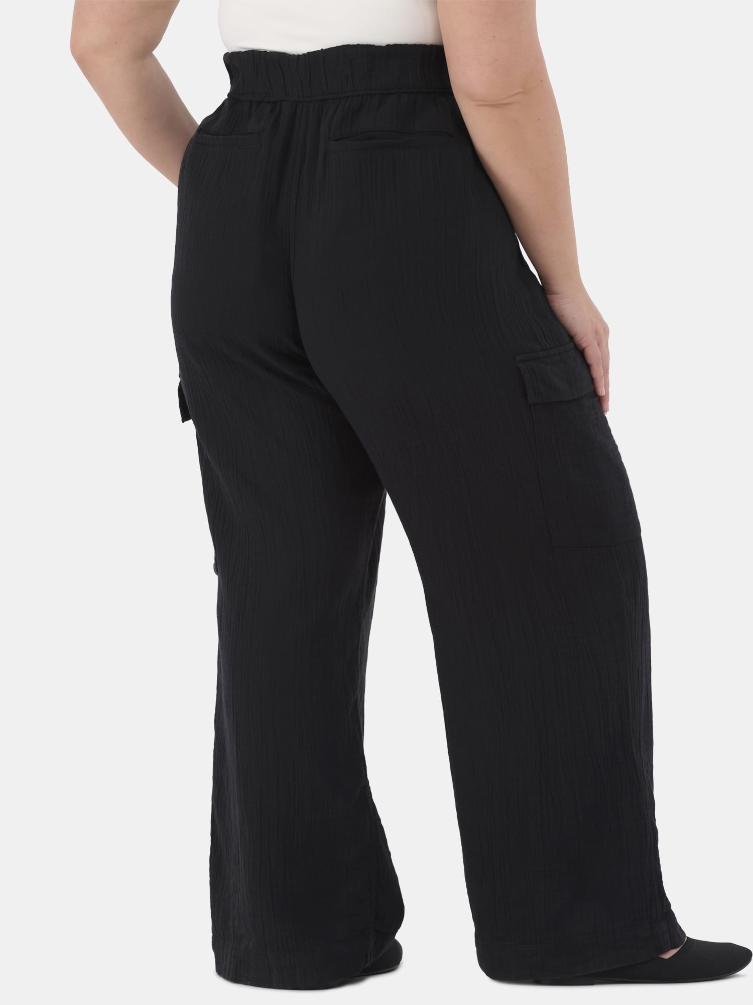 Time and Tru Women's and Women's Plus Cotton Double Cloth Cargo Pants ...