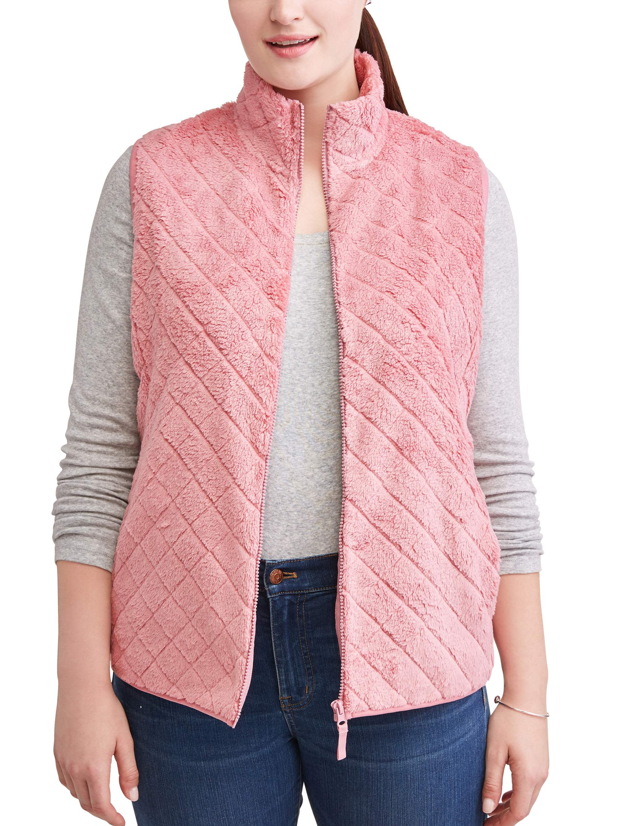 Time and Tru Women's Plus-Size Quilted Sweater Vest - Walmart.com