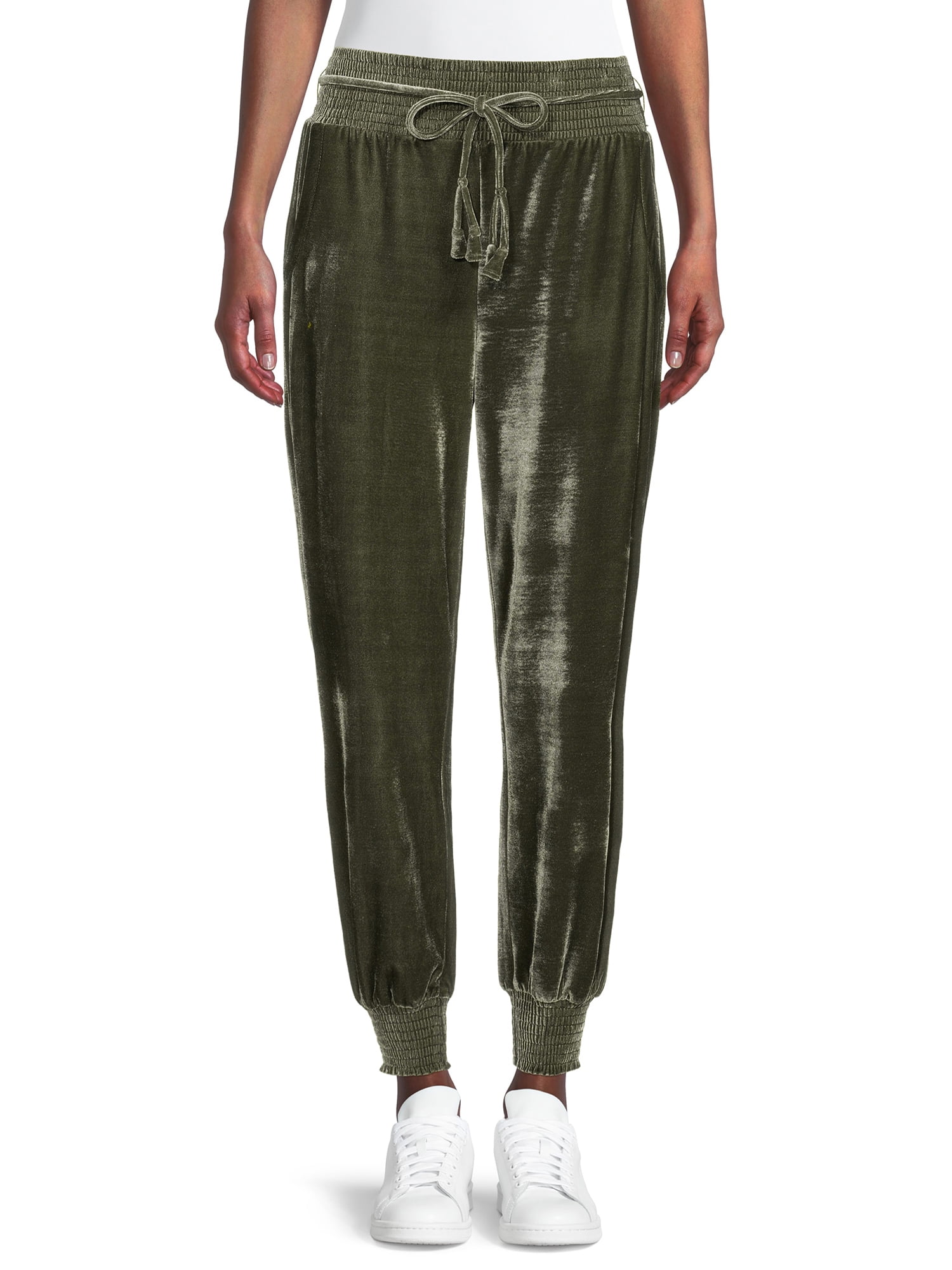 Time and Tru Women's Plush Velour Joggers - Walmart.com