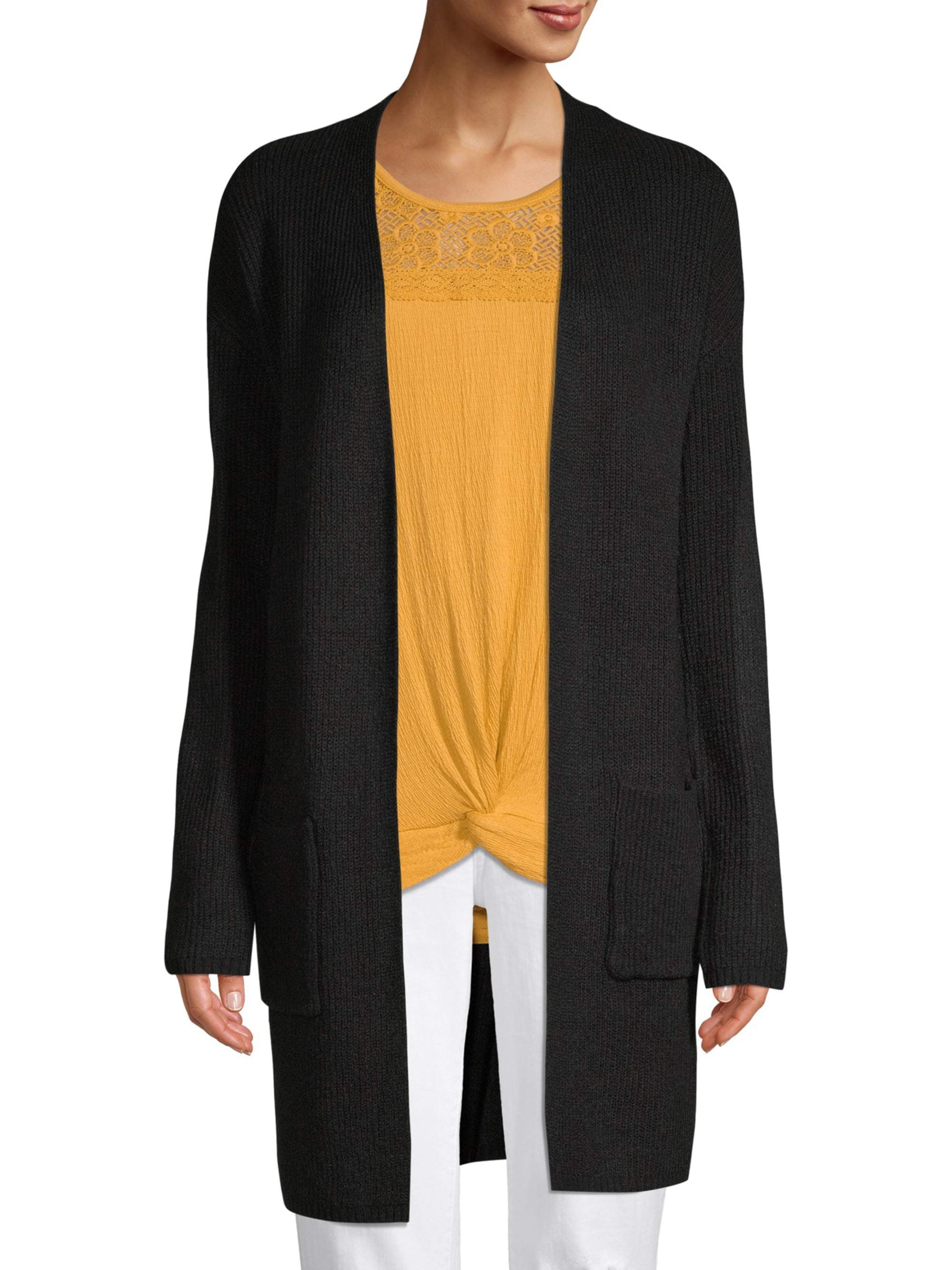 Time and Tru Women's Pocket Rib Duster Cardigan - Walmart.com