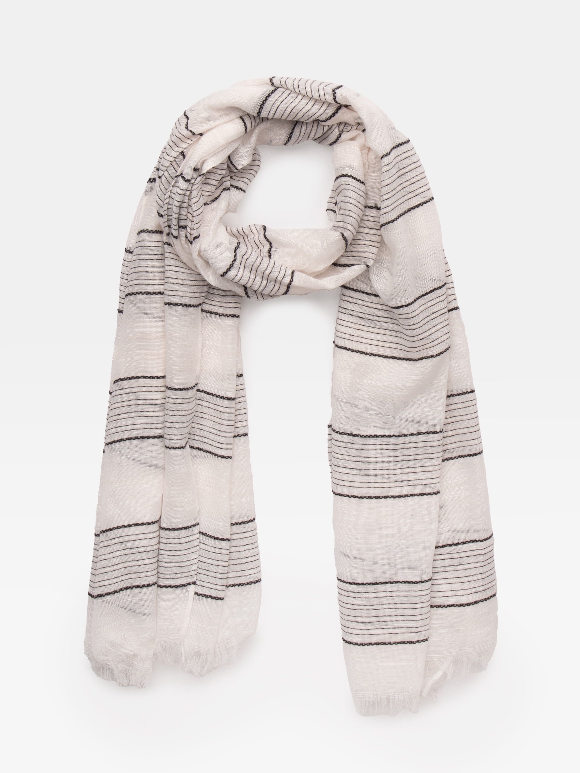 Time and Tru Women's Stripe Oblong Scarf, Light Ivory - Walmart.com