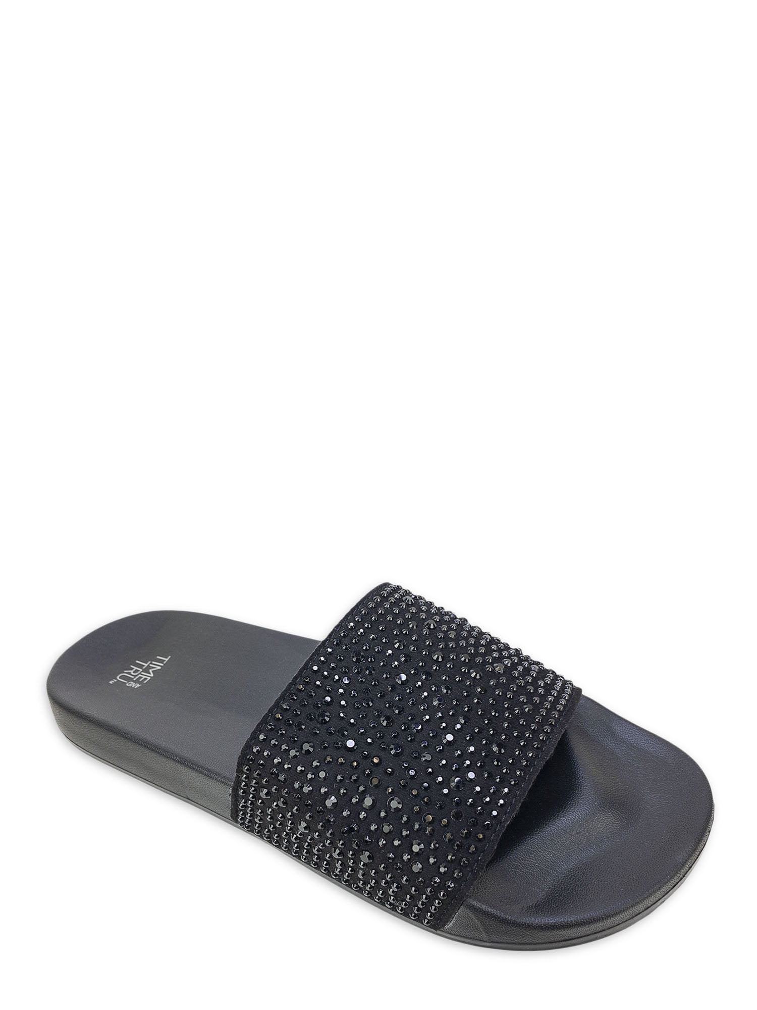 Time and Tru Women's Soft Lightweight Pool Slides with Supportive ...