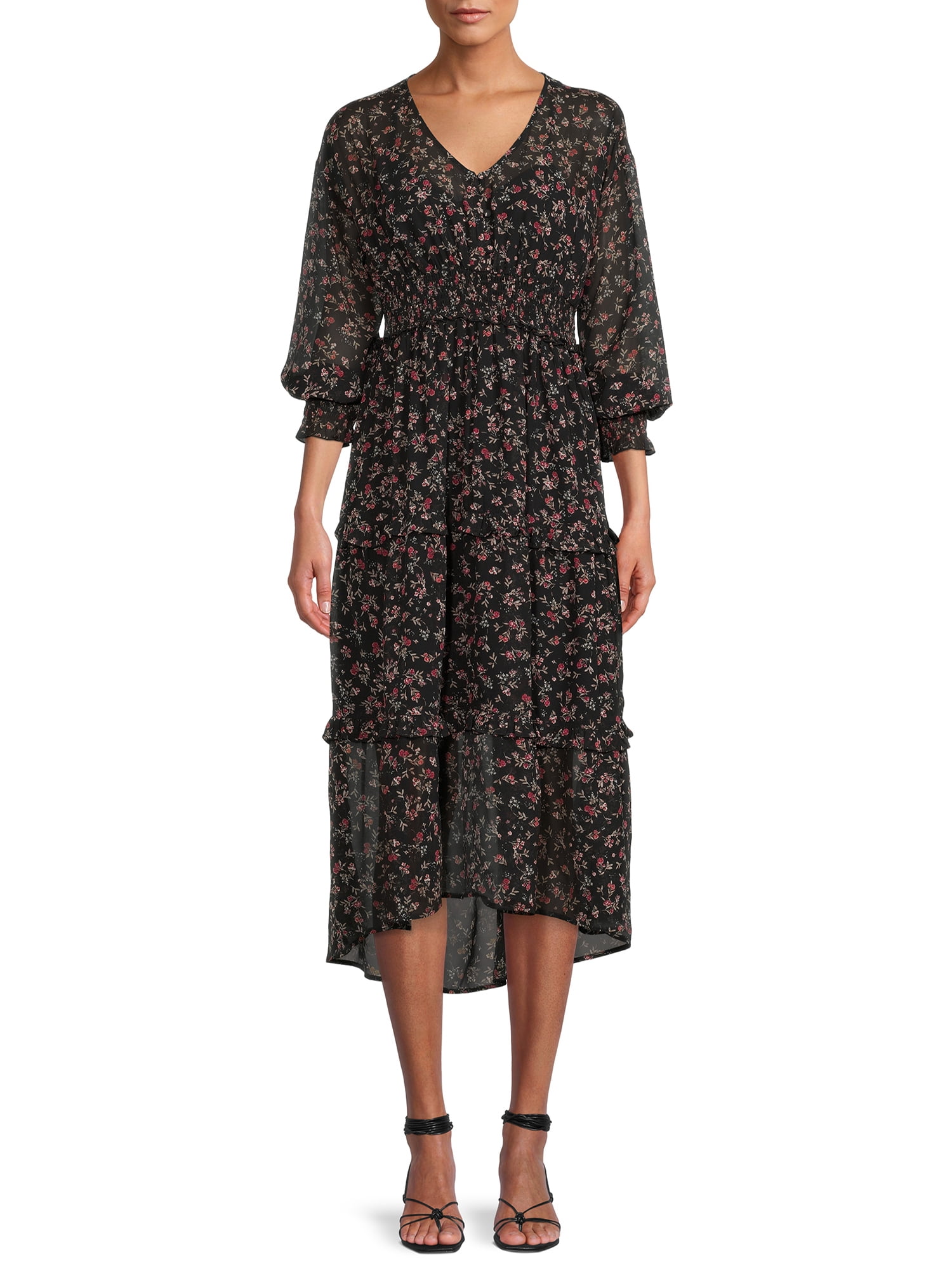 Time and Tru Women's Printed Dress - Walmart.com