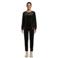 Time and Tru Women's Promo Velour Top and Pant Set, 2 Piece - Walmart.com