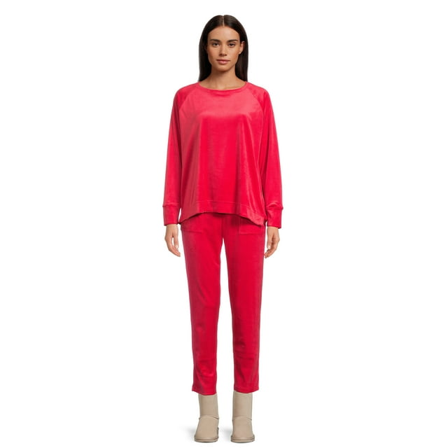 Time and Tru Women's Promo Velour Top and Pant Set, 2 Piece - Walmart.com