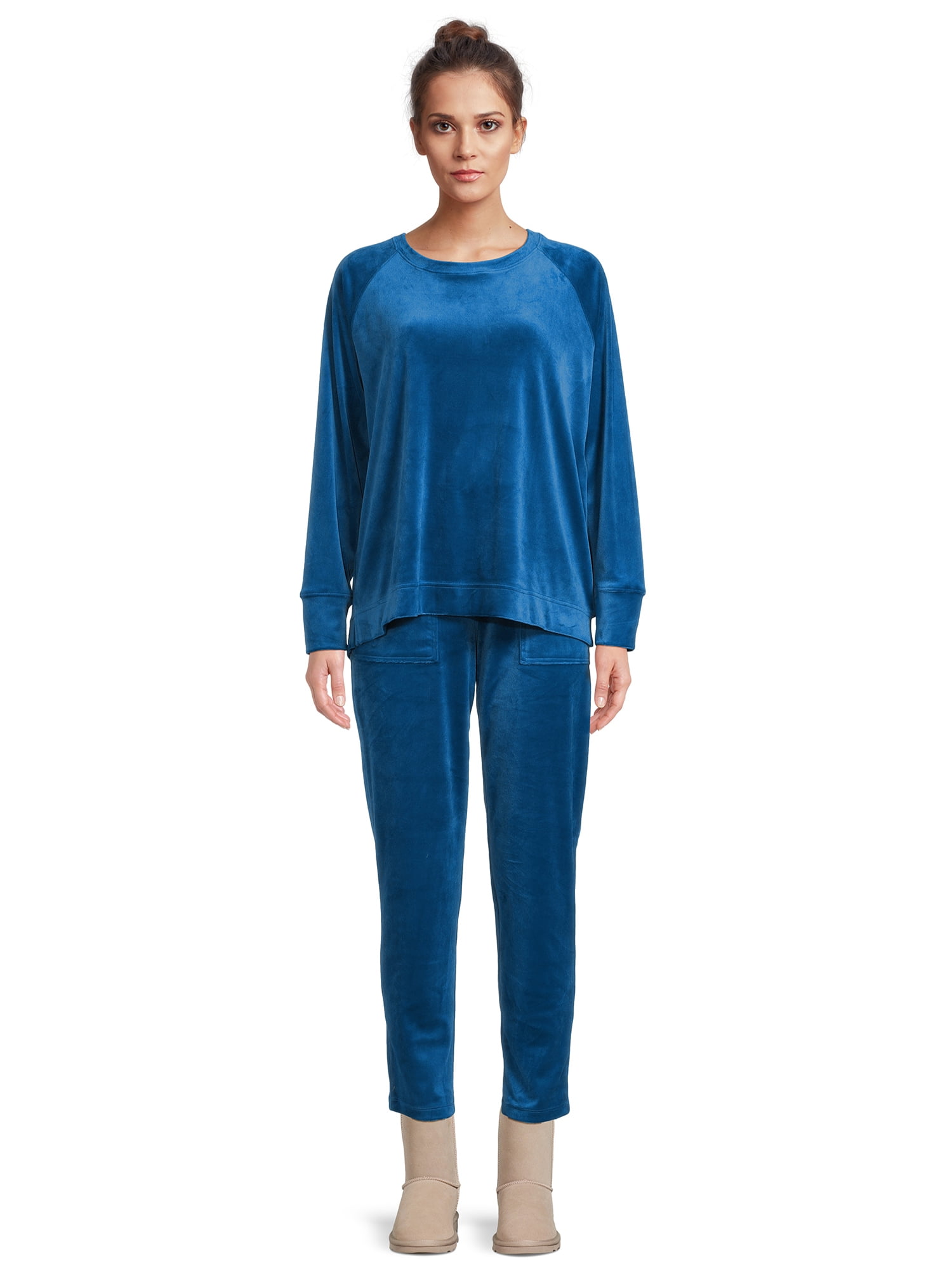 Time And Tru Womens Promo Velour Top And Pant Set 2 Piece
