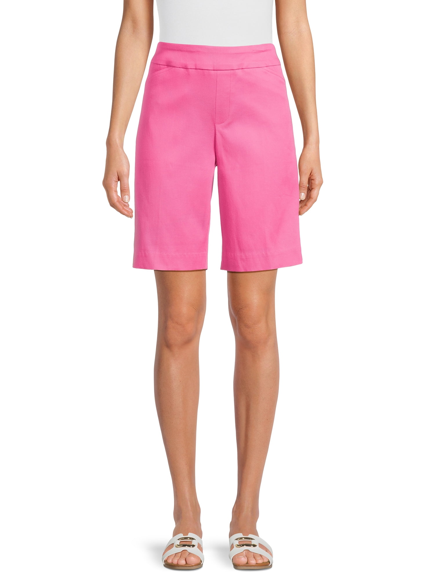 Time and Tru Women's Pull On Bermuda Shorts, 10” Inseam, Sizes S-XXXL ...