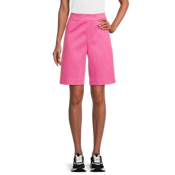Time and Tru Pull On Bermuda Shorts, 10 Inseam - Walmart.com