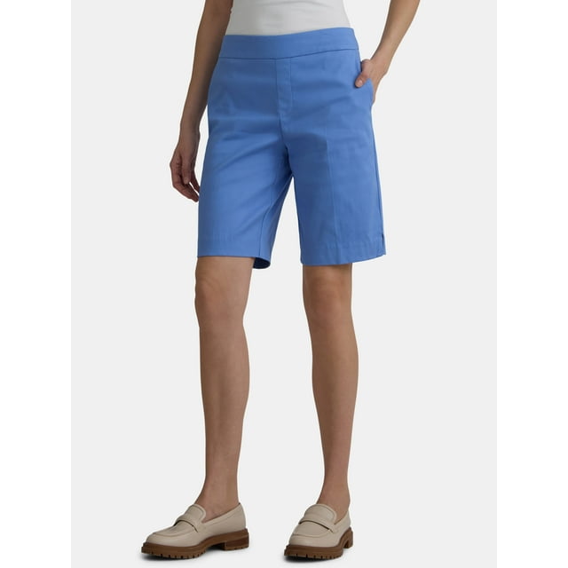 Time and Tru Women's Pull On Bermuda Shorts, 10" Inseam, Sizes XS-XXXL ...