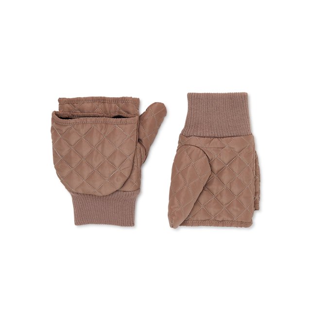 Time and Tru Women's Quilted Puffer Pop Top Gloves - Walmart.com