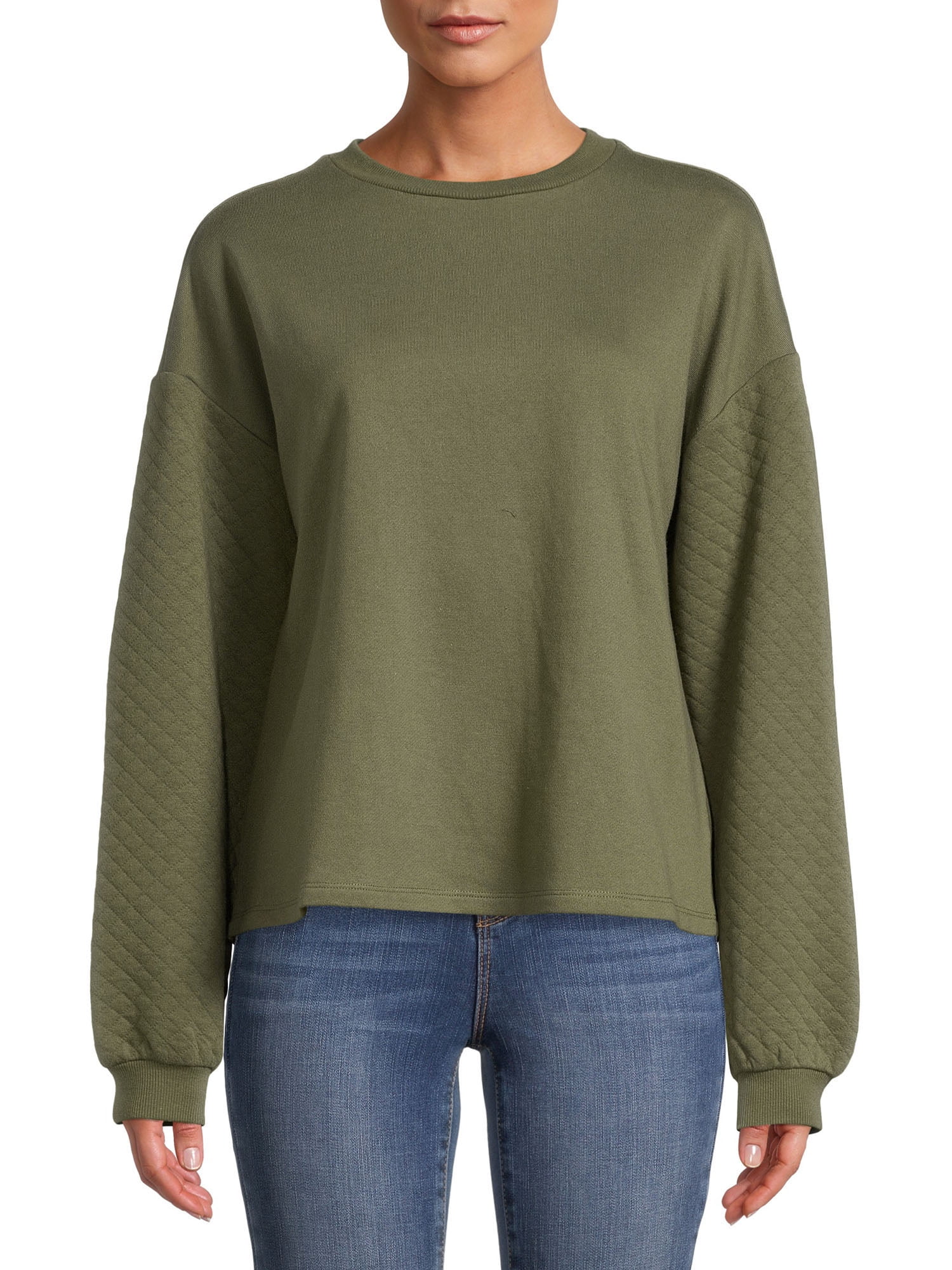 Time and Tru Women's Quilted Pullover - Walmart.com