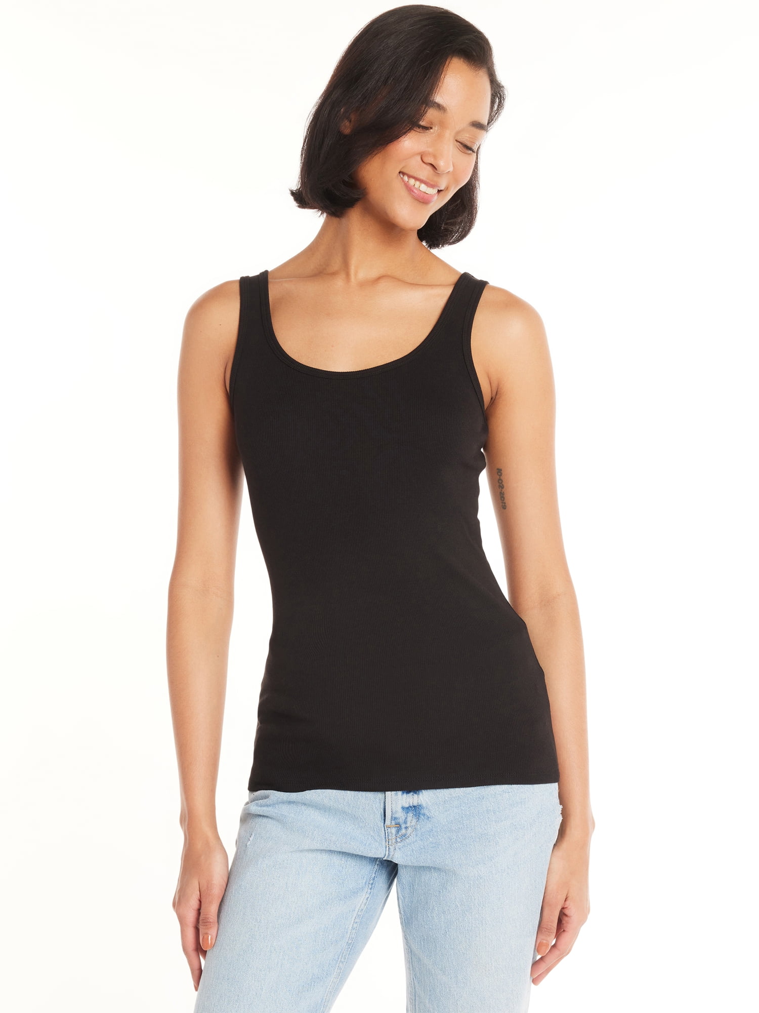 Time and Tru Women's Rib Tank Top, Sizes XS-XXXL - Walmart.com