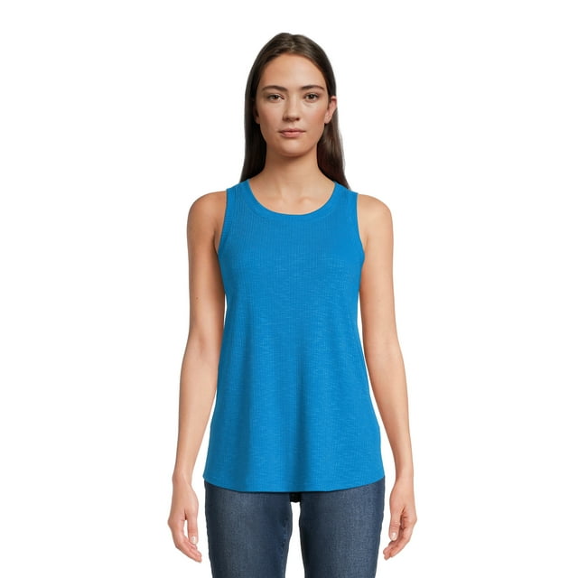 Time and Tru Women's Ribbed Swing Tank Top, Sizes S-XXXL - Walmart.com