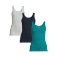 Time And Tru Womens Ribbed Tank Top 3 Pack Sizes Xs Xxxl