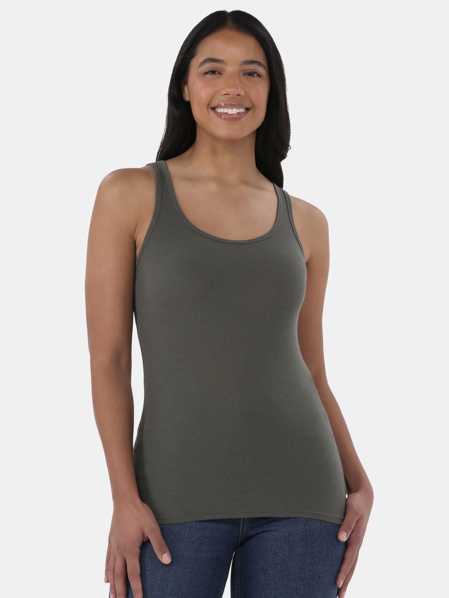 Time and Tru Women's Ribbed Tank Top Sizes XS to XXXL Versatile ...