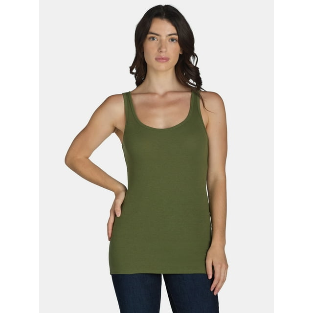 Time and Tru Women's Ribbed Tank Top, Sizes XS-XXXL - Walmart.com