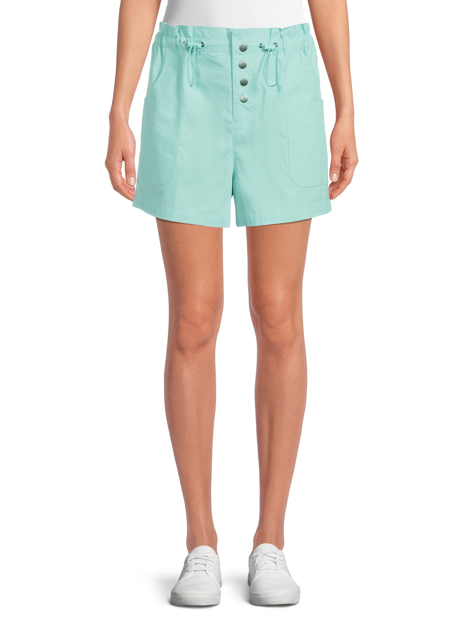 Time and Tru Women's Ripstop Bungee Cord Shorts - Walmart.com