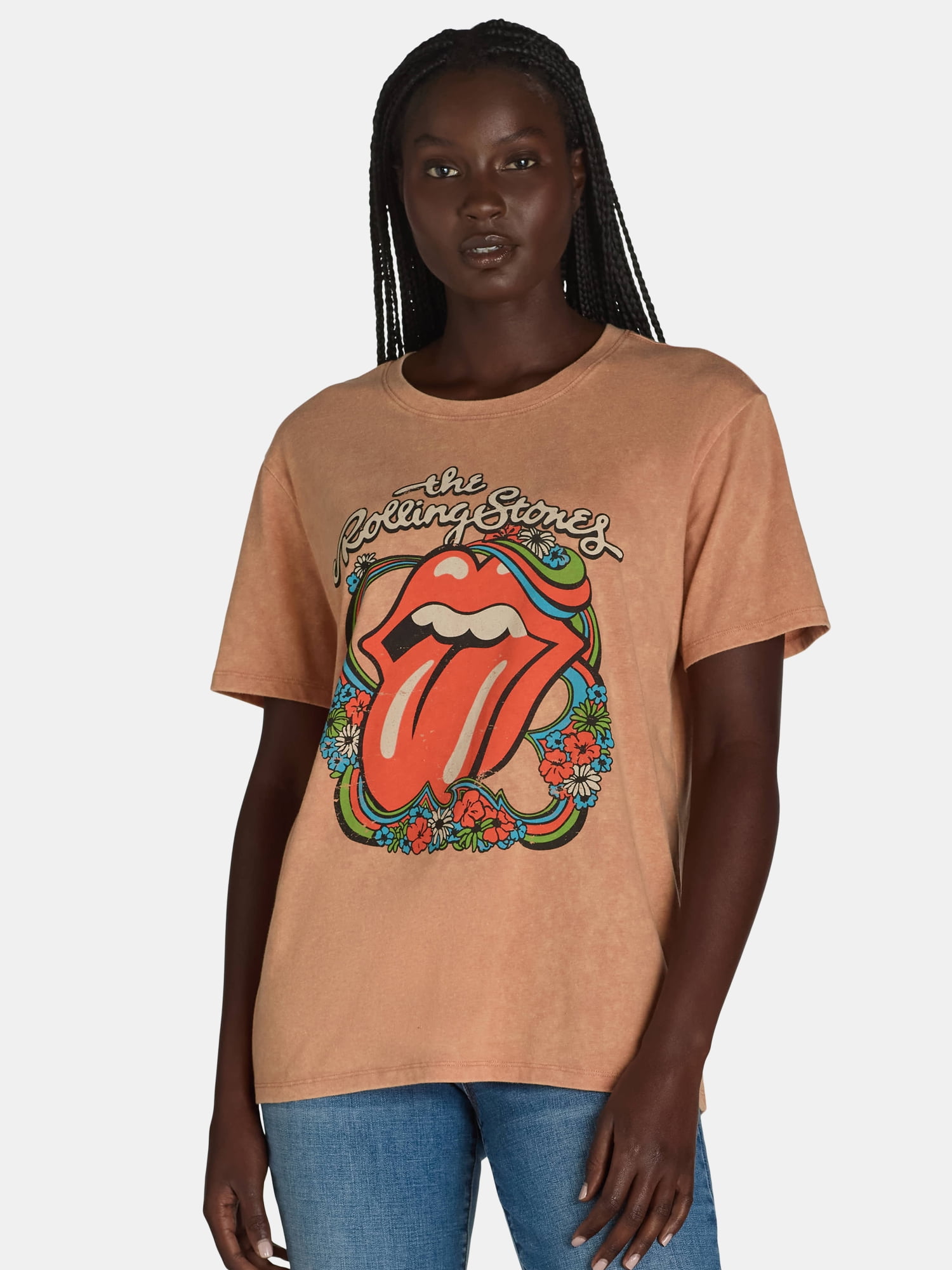 Time and Tru Rolling Stones Graphic Band Tee - XS-XXXL Sizes - Walmart.com