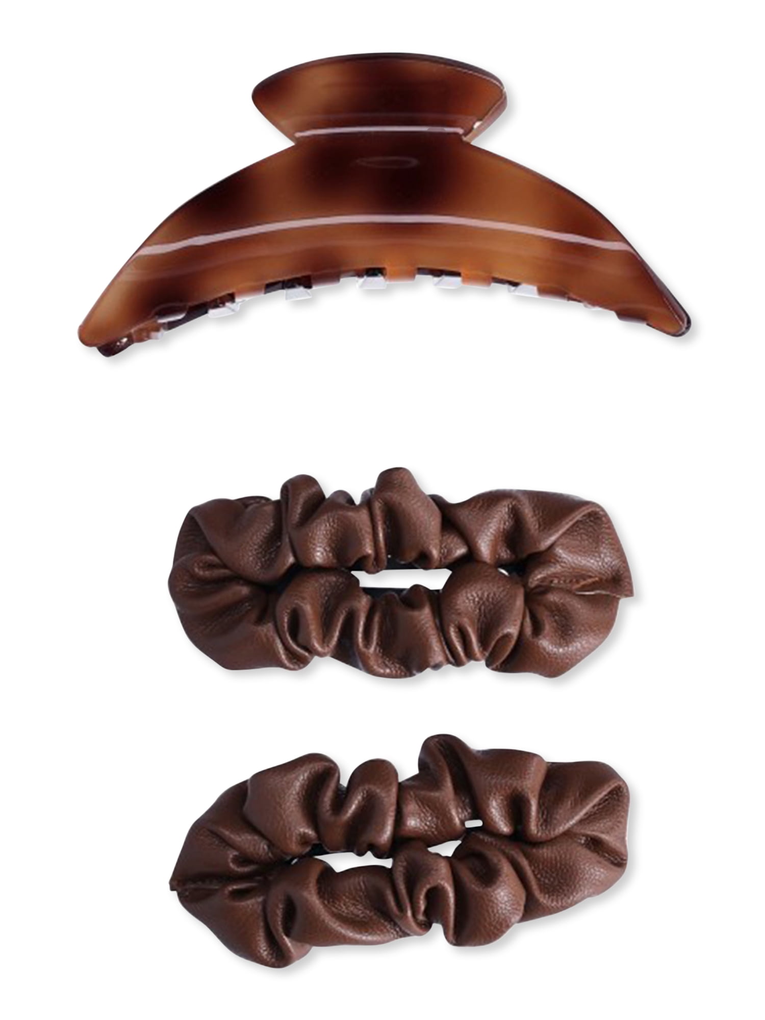 Time and Tru Women's Ruched Clips and Round Claw Set, 3-Pack - Walmart.com