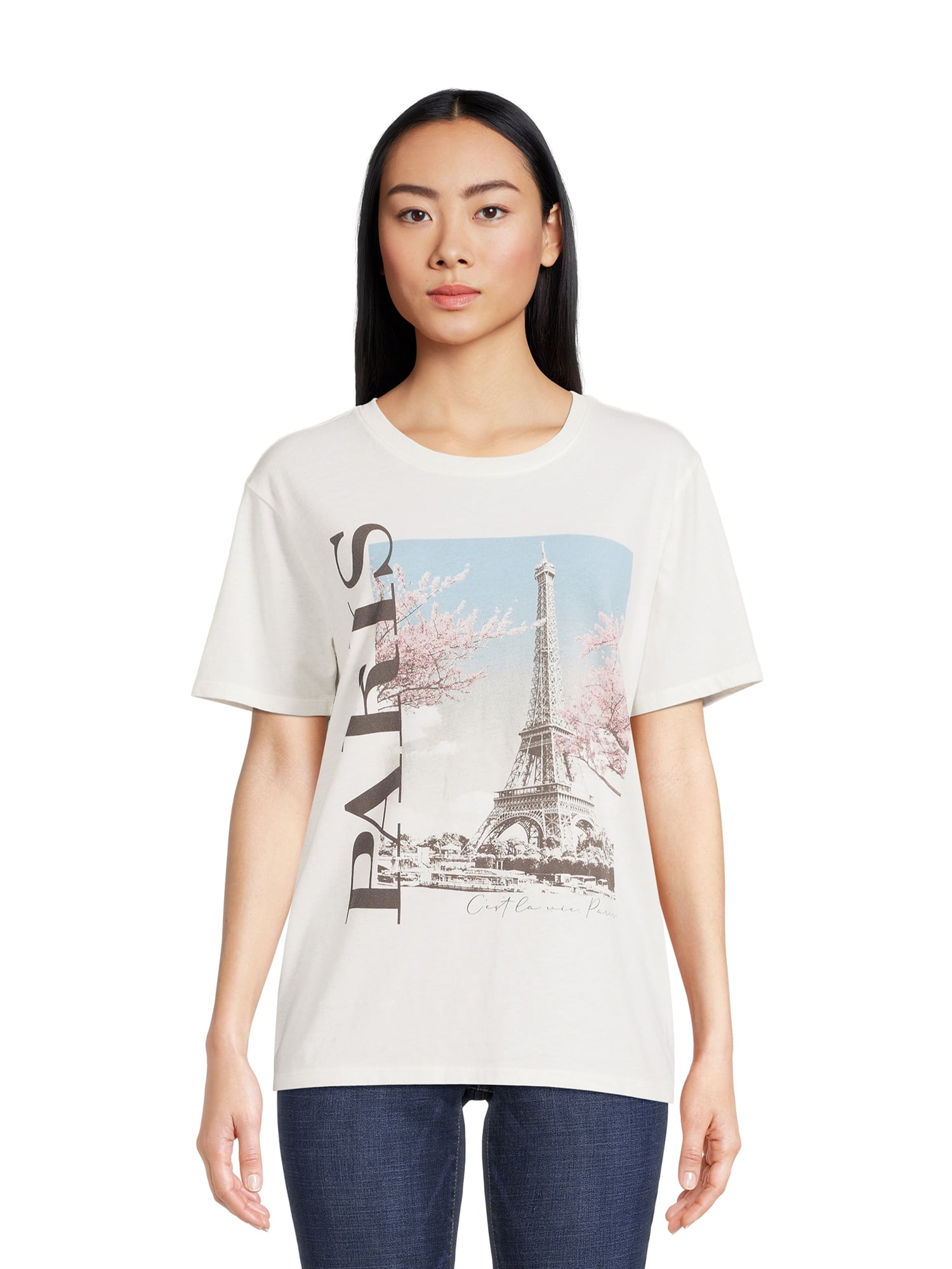 Time and Tru Women's Comfortable Scenic Graphic Tee - Relaxed Fit ...