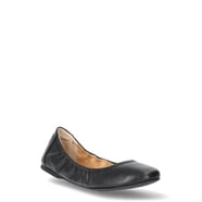 Time and Tru Women's String Bow Block Heel Ballet Shoes, Wide Width ...
