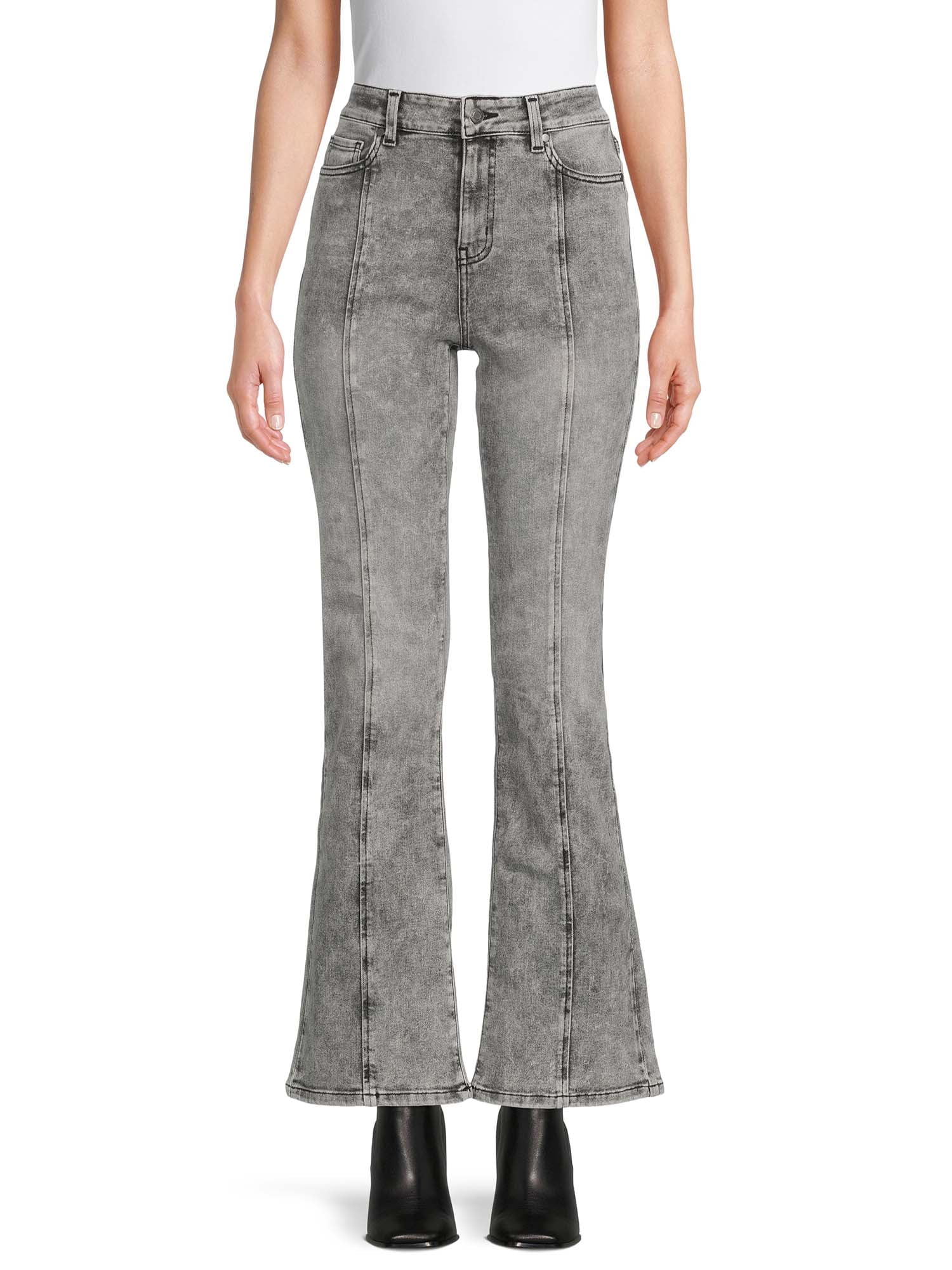 Time and Tru Seamed Flare Jeans - Flare-Leg Silhouette - Walmart.com