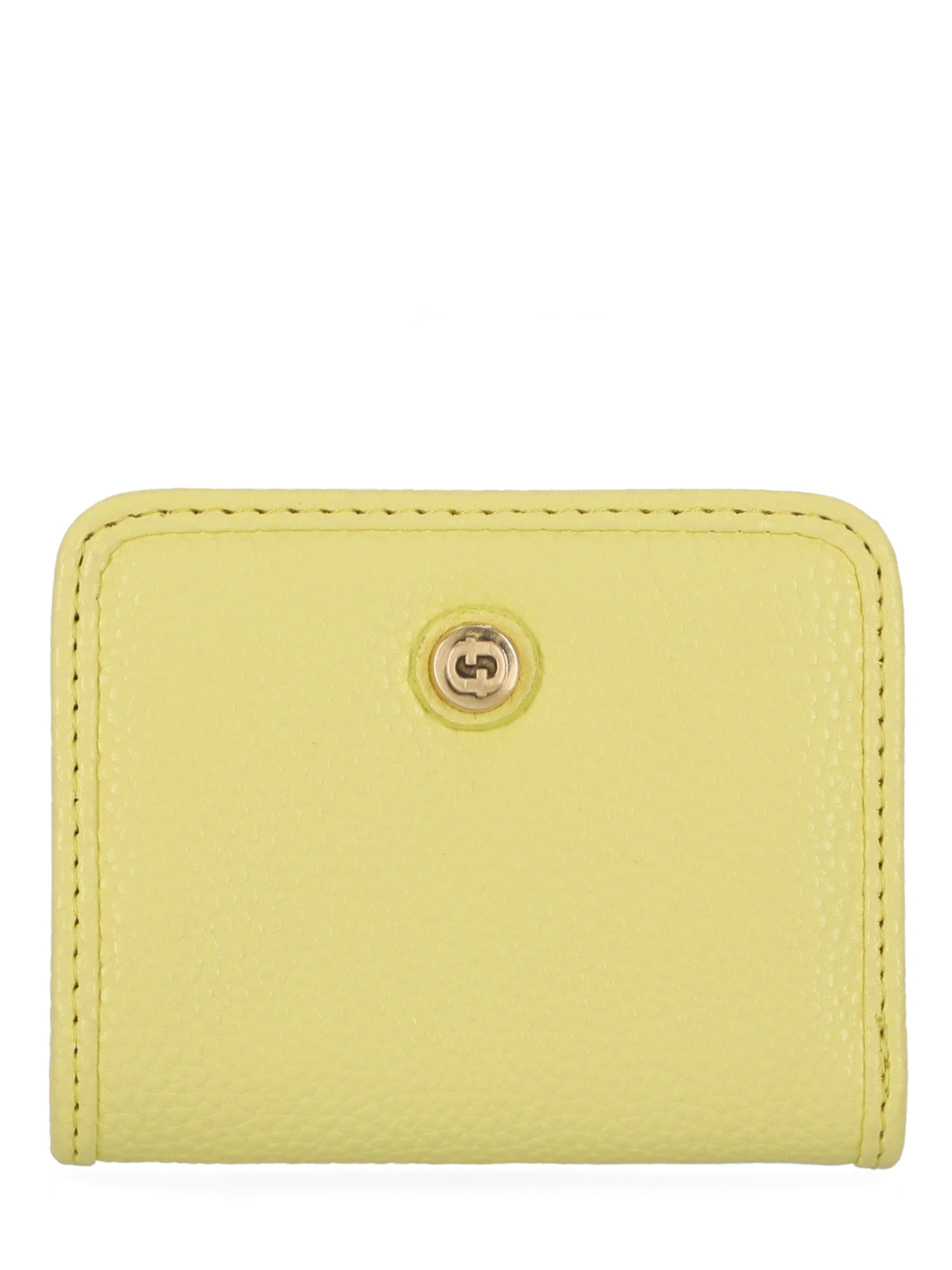 Time and Tru Women's Sharon Twofold Wallet, Solid Yellow, Card Slots ...