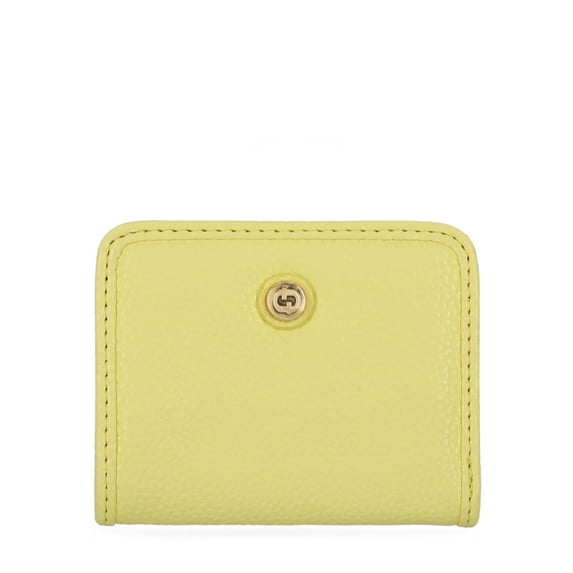 Time and Tru Women's Sharon Twofold Wallet, Solid Yellow, Card Slots ...