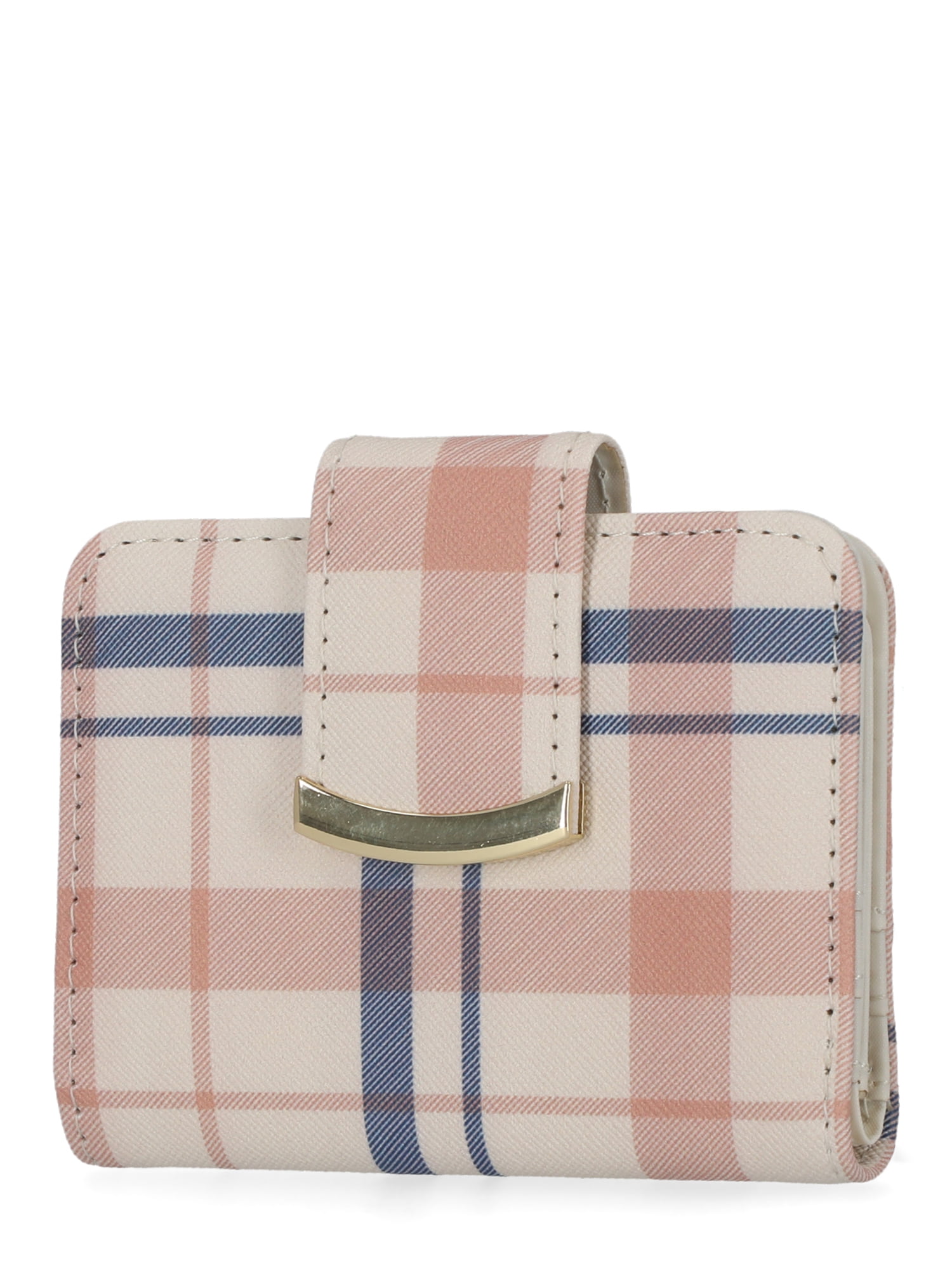 Time and Tru Women's Sharon Two fold Wallet Vinyl Plaid Print - Walmart.com