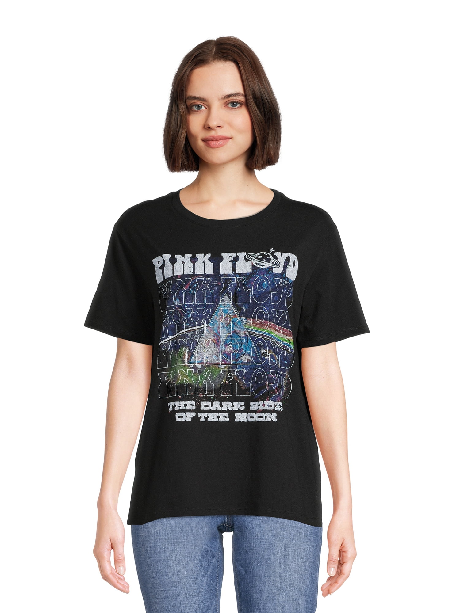 Time and Tru Women's Short Sleeve Band Graphic Tee - Walmart.com