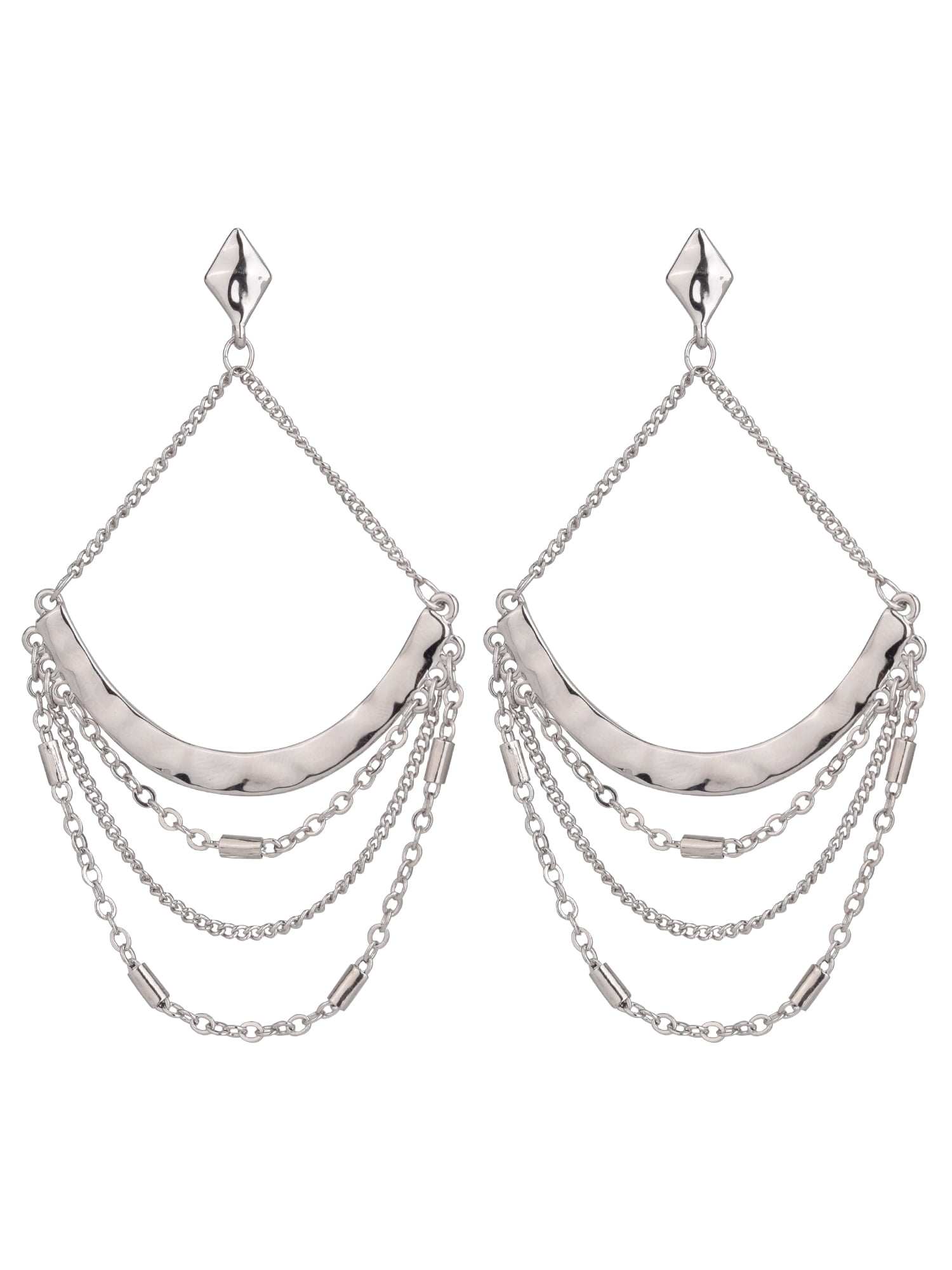 Time and Tru women's Multi Chain Draped Drop Earring - Walmart.com
