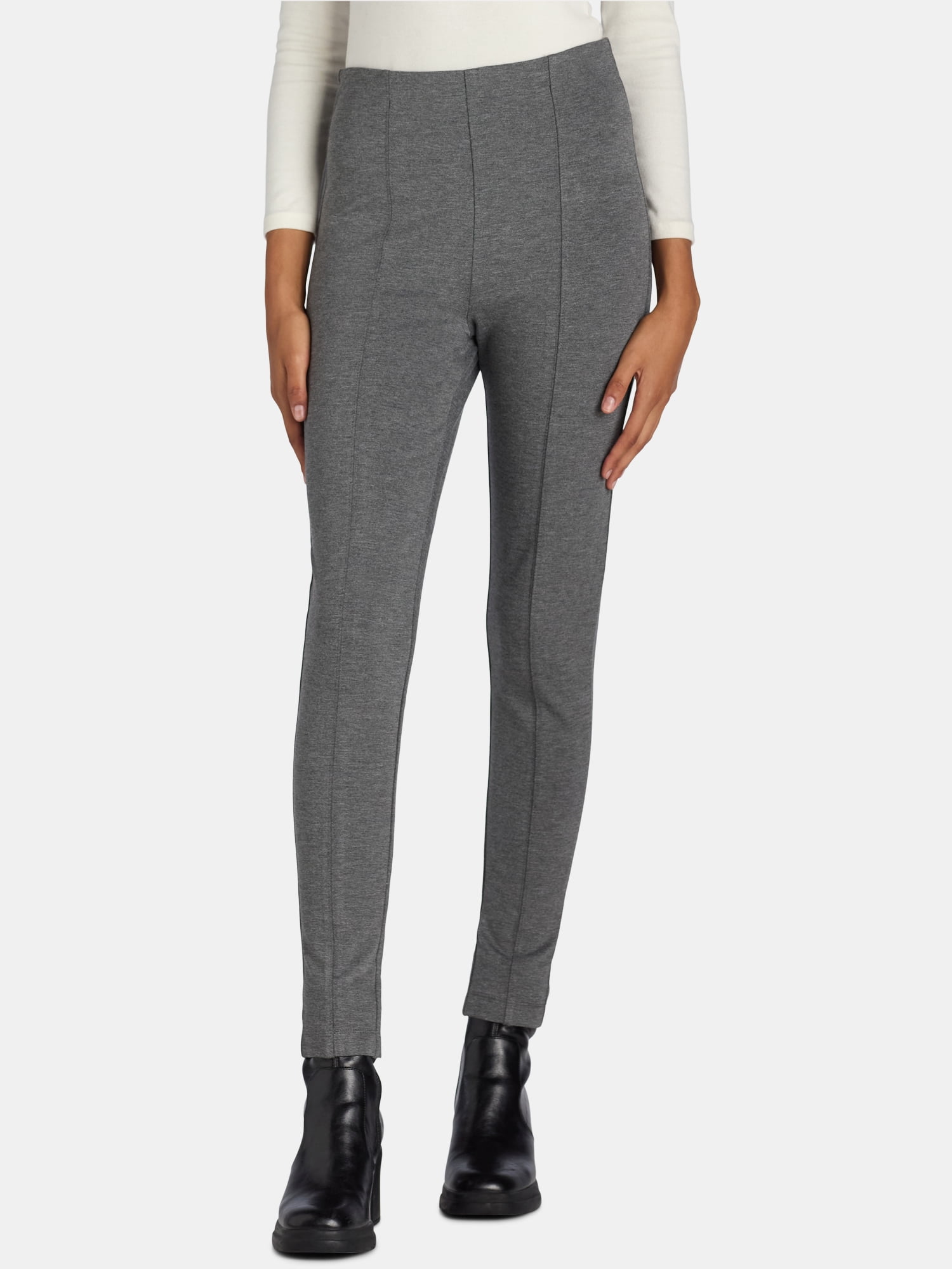 Time and Tru Women's Skinny Ponte Knit Pants, 28" Inseam, Sizes XS-XXXL ...