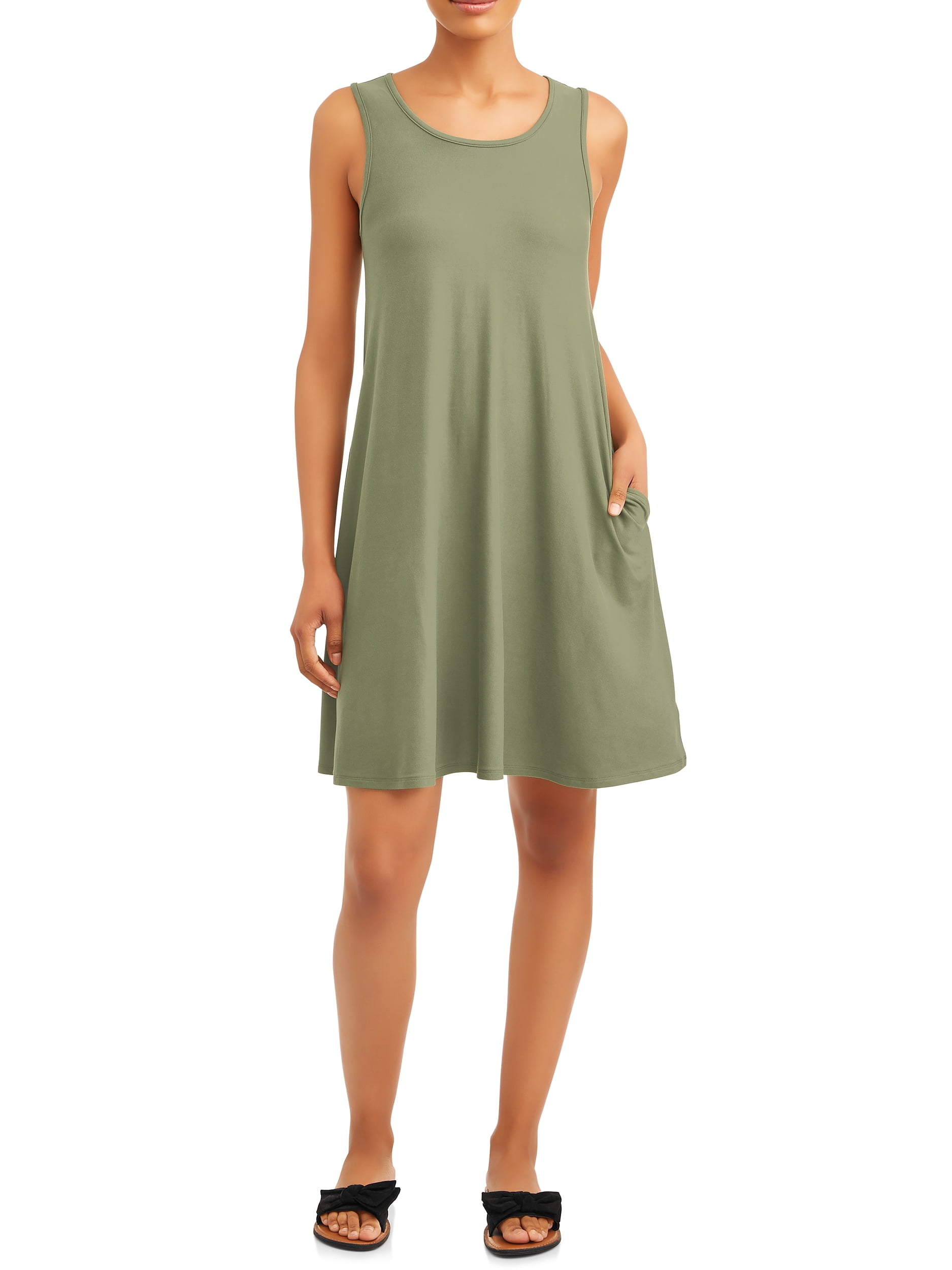Time and Tru Women's Sleeveless Knit Dress - Walmart.com