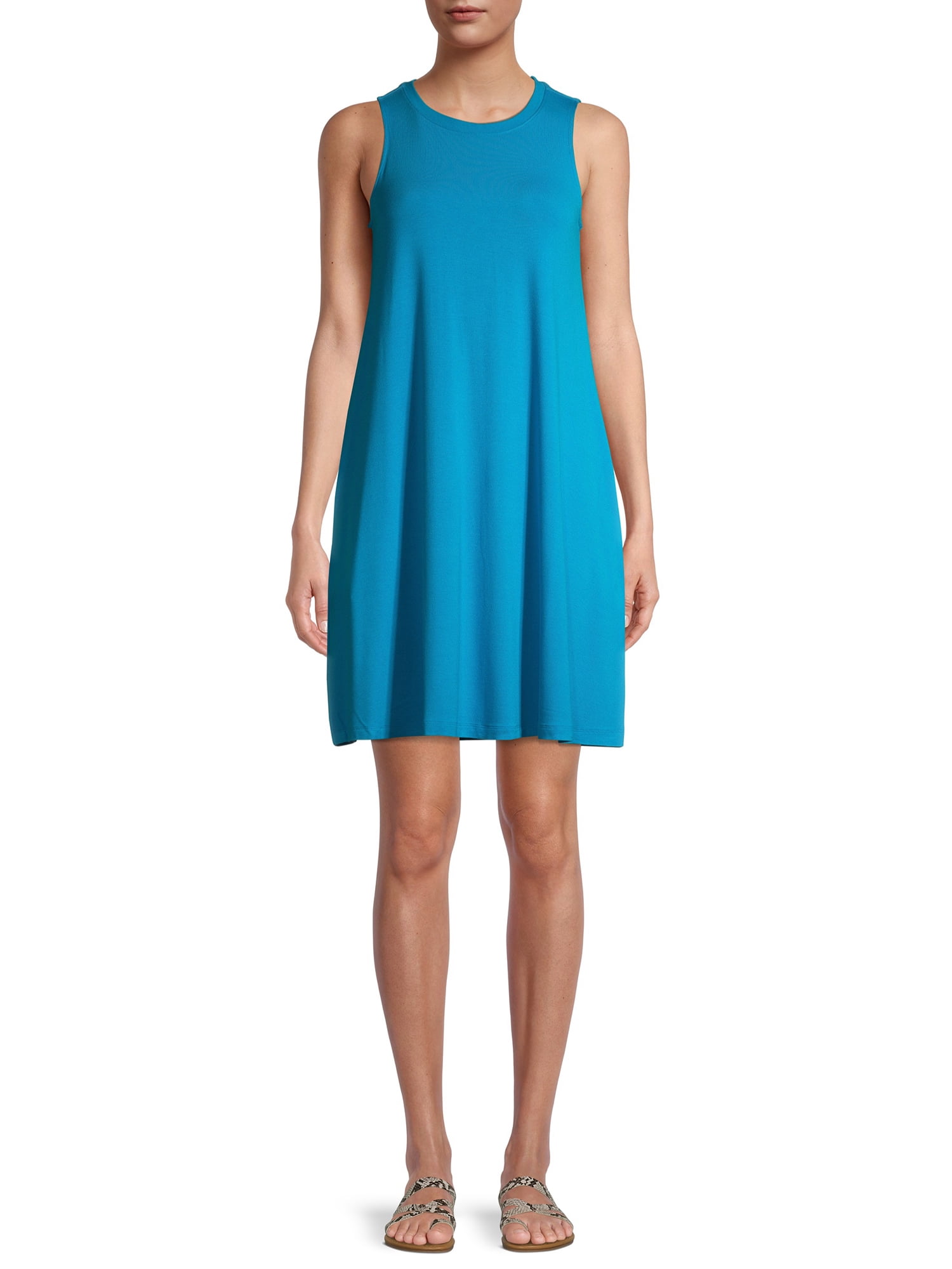 Time and Tru Women's Sleeveless Knit Dress - Walmart.com Time and Tru Women's Sleeveless Knit Dress - Walmart.com