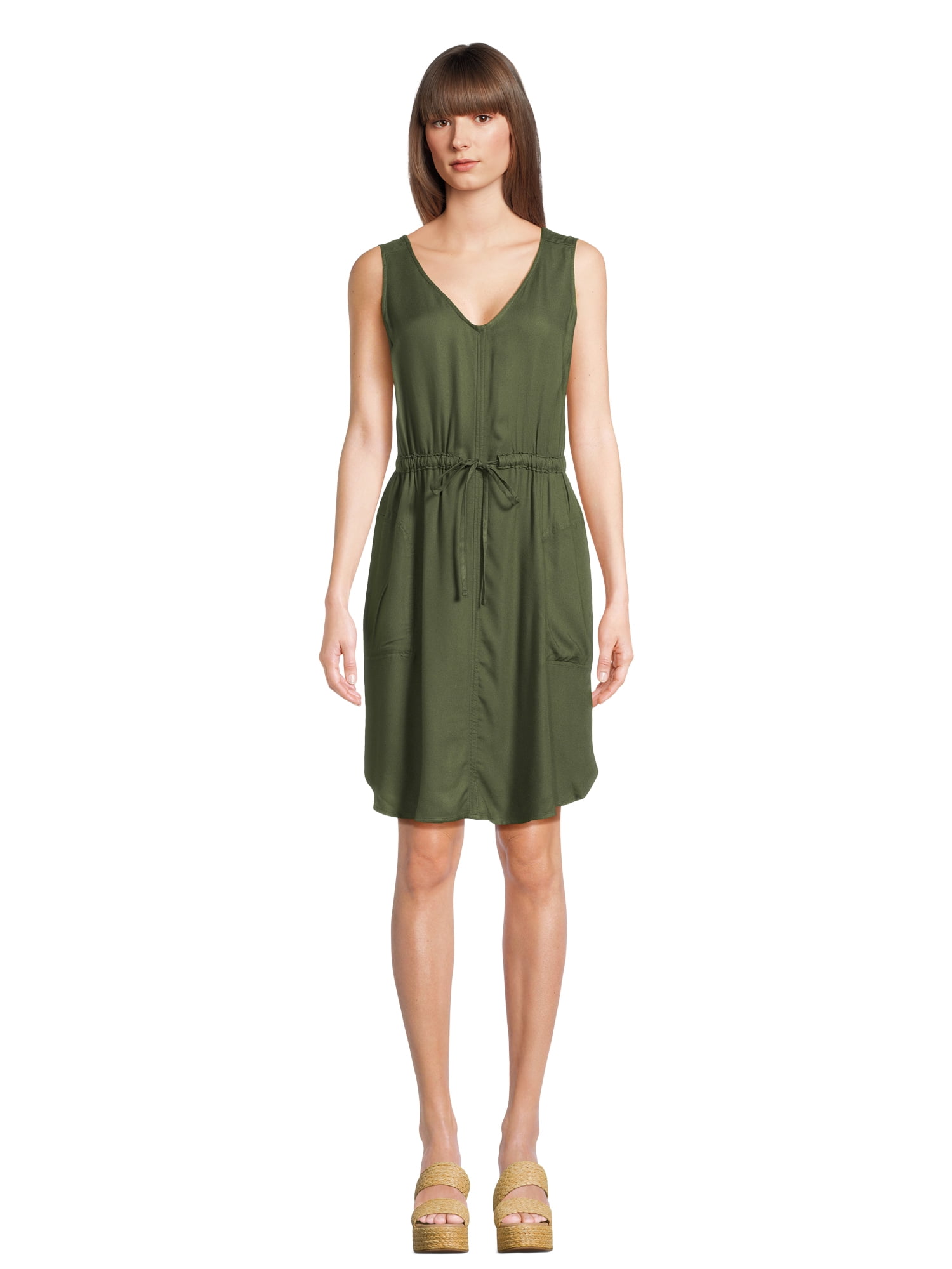 Time and Tru Women's Sleeveless Utility Dress, Sizes XS-XXXL - Walmart.com