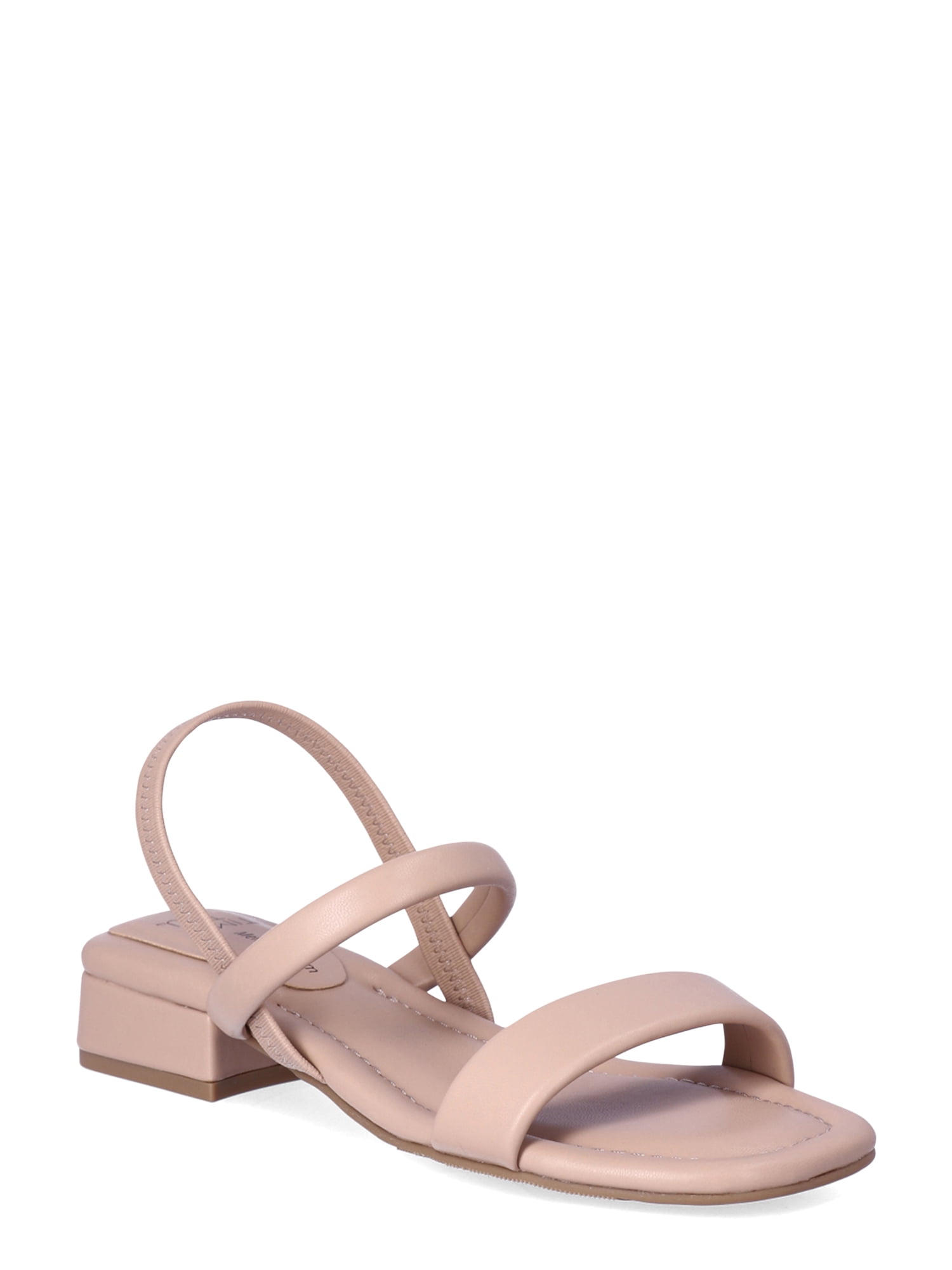 Time and Tru Women's Slingback Low Block Heel Sandals - Walmart.com
