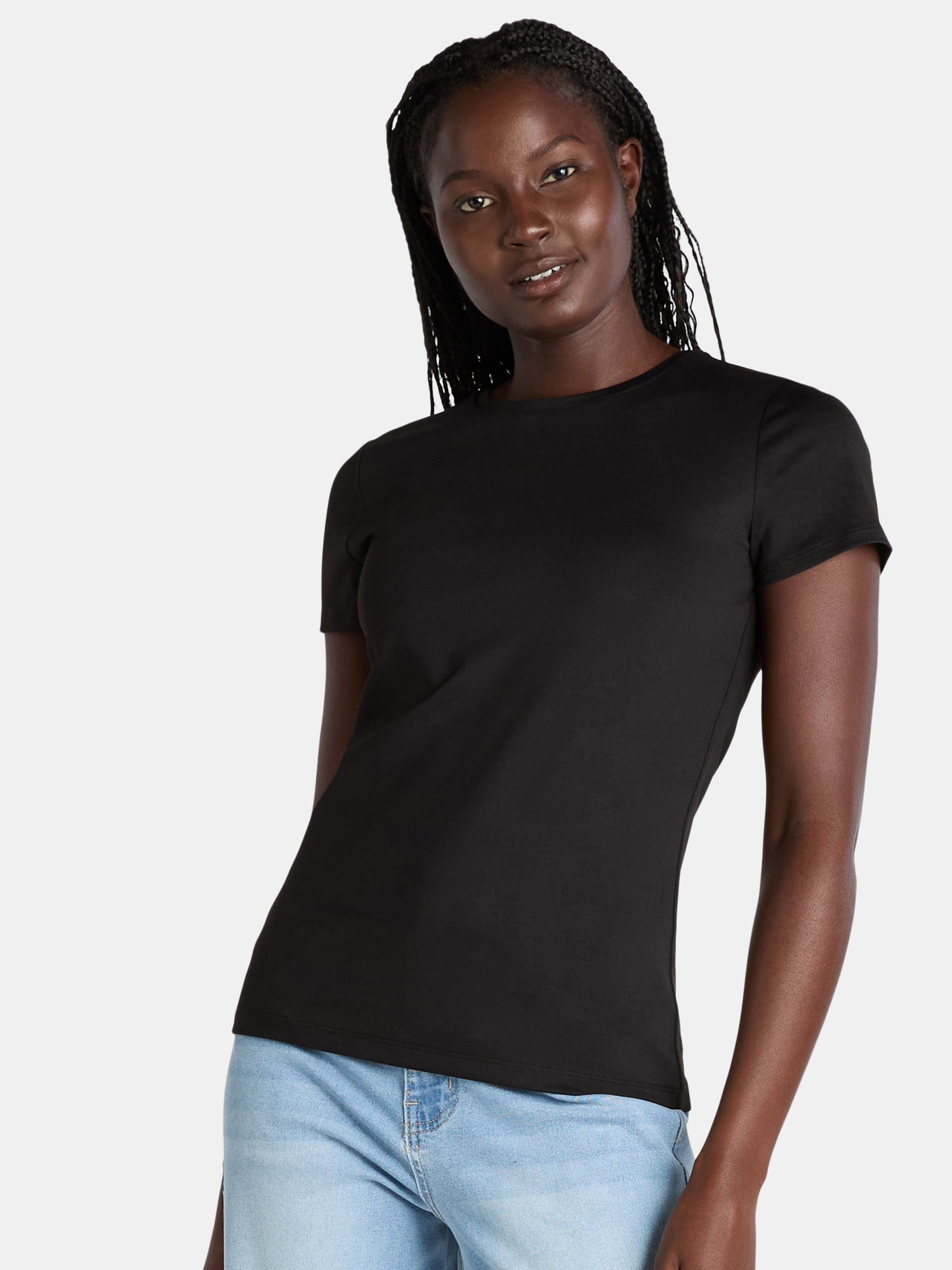 Time and Tru women's Smoothing Tee - Sleeves - S-XXXL - Walmart.com