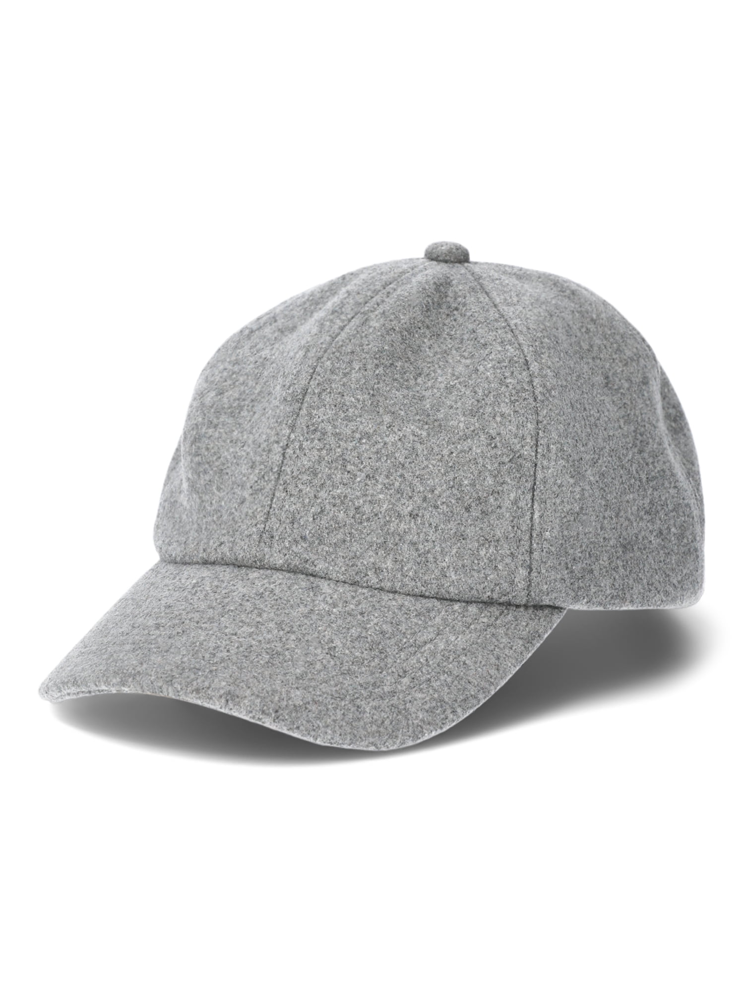 Time and Tru Women's Solid Grey Felt Baseball Hat - Walmart.com