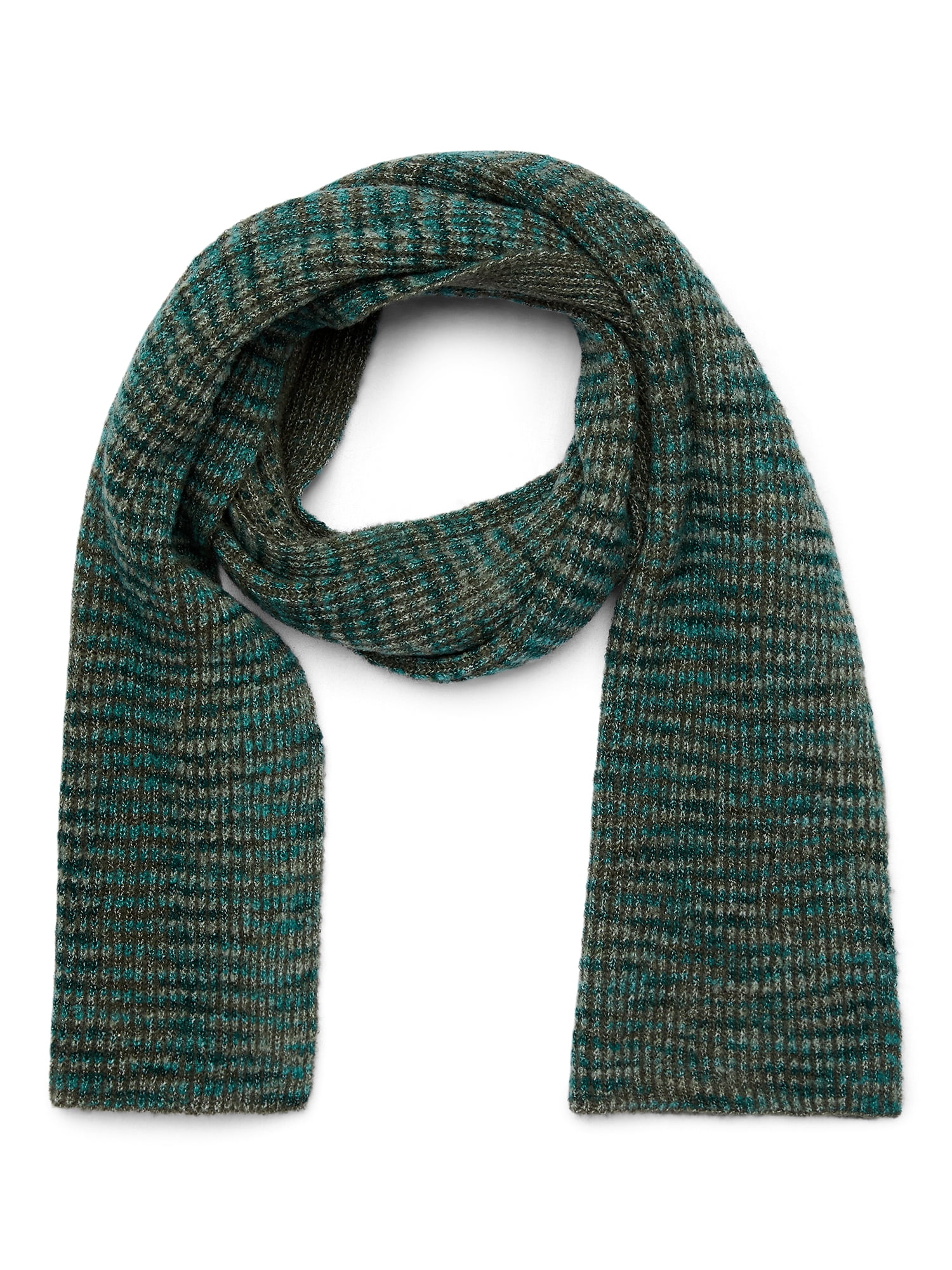 Time and Tru Women's Space-Dye Rib Knit Scarf, One Size Fits Most ...