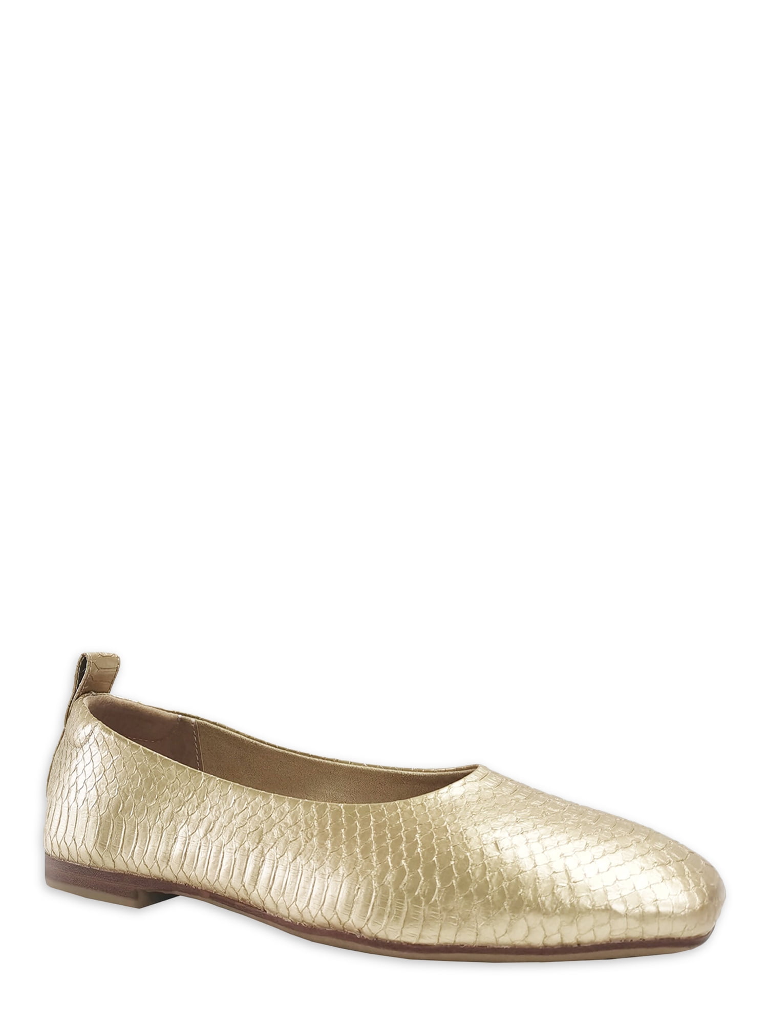 Time and Tru Women's Square Toe Ballet - Walmart.com
