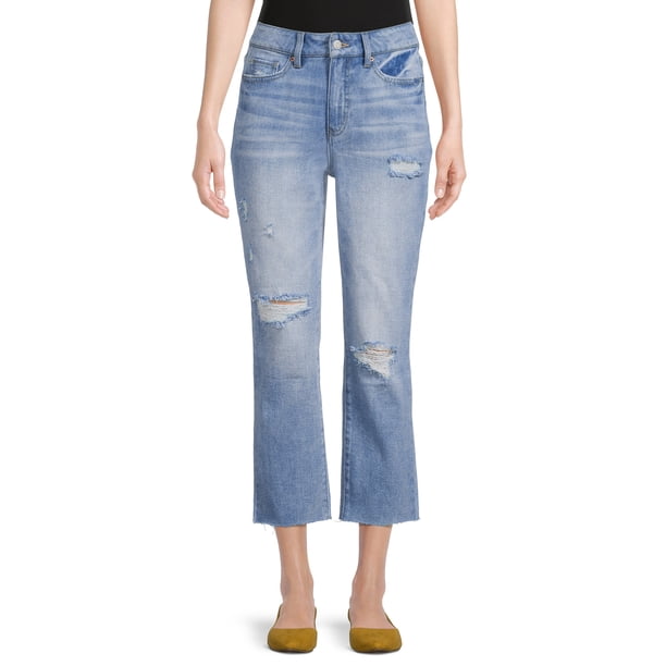 Time and Tru Women's Straight Crop Jeans - Walmart Business Supplies
