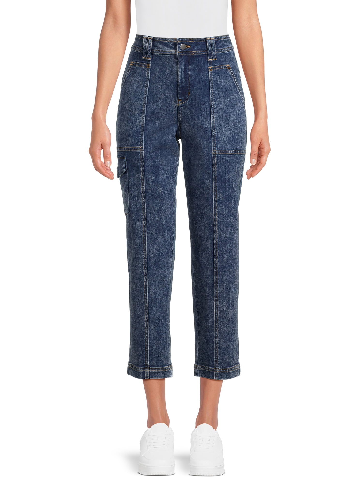 Time and Tru Women's Straight Utility Pants, 27" Inseam for Regular ...